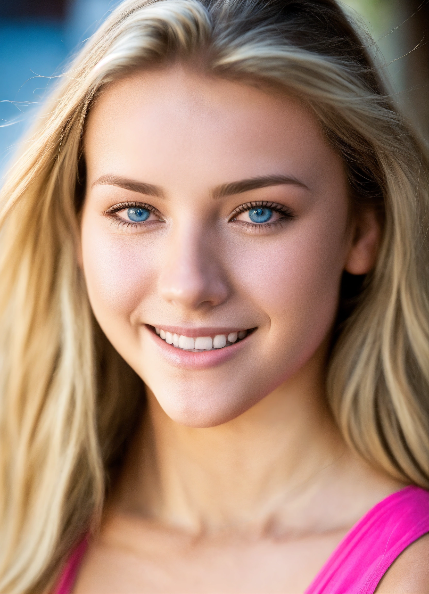 Lexica Head Shot Of An Young 20 Year Old Woman She Has Long Blond