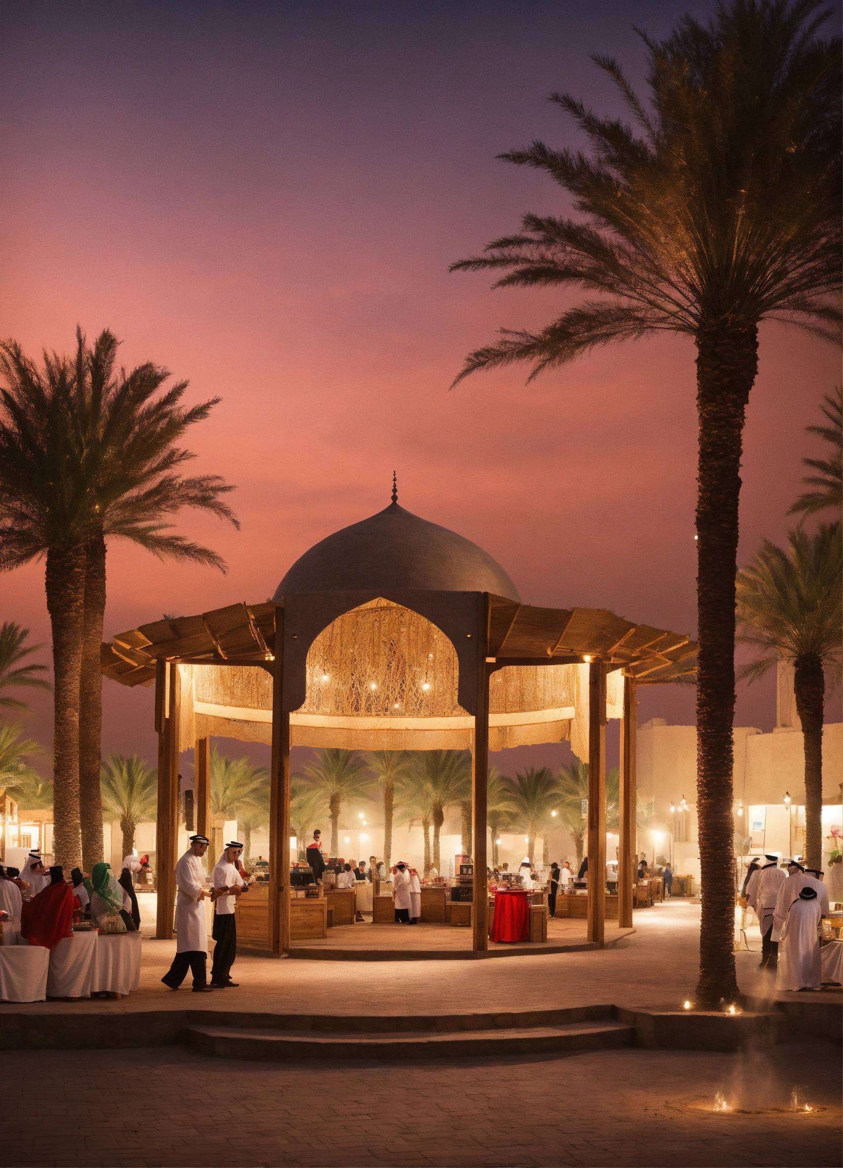 Lexica - Visualize a vibrant scene at the 'Taste of Bahrain' Food ...