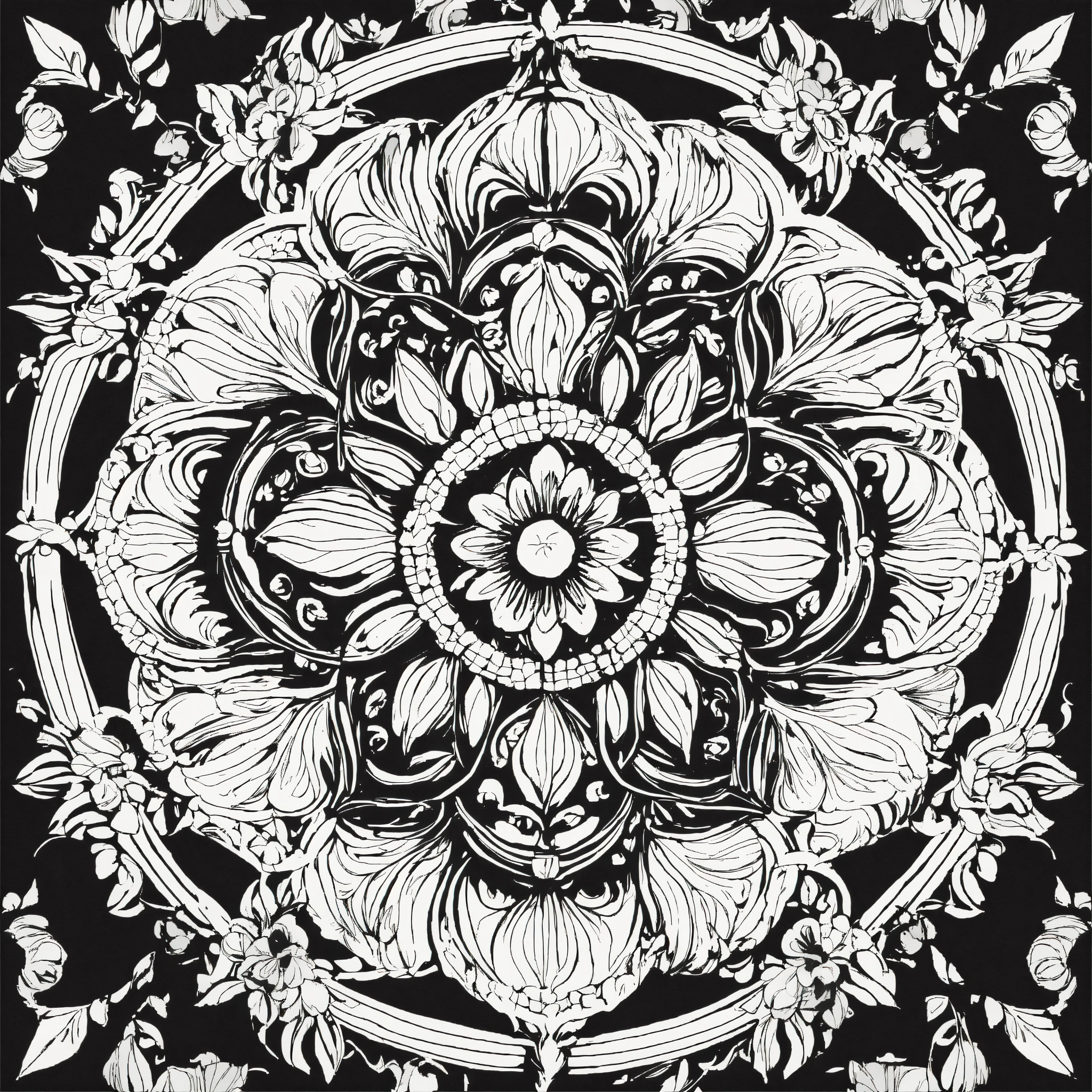 Lexica - Symmetry, solitude, pattern, black and white, white background ...