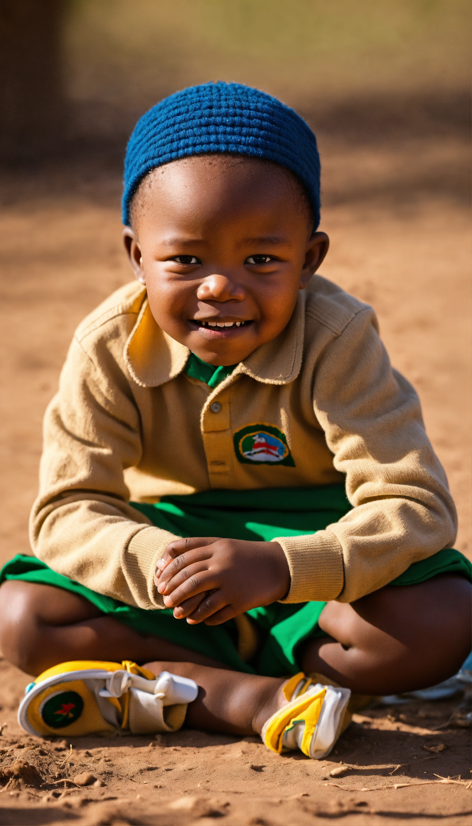 Lexica - A South African child who looks like Nelson Mandela is playing ...