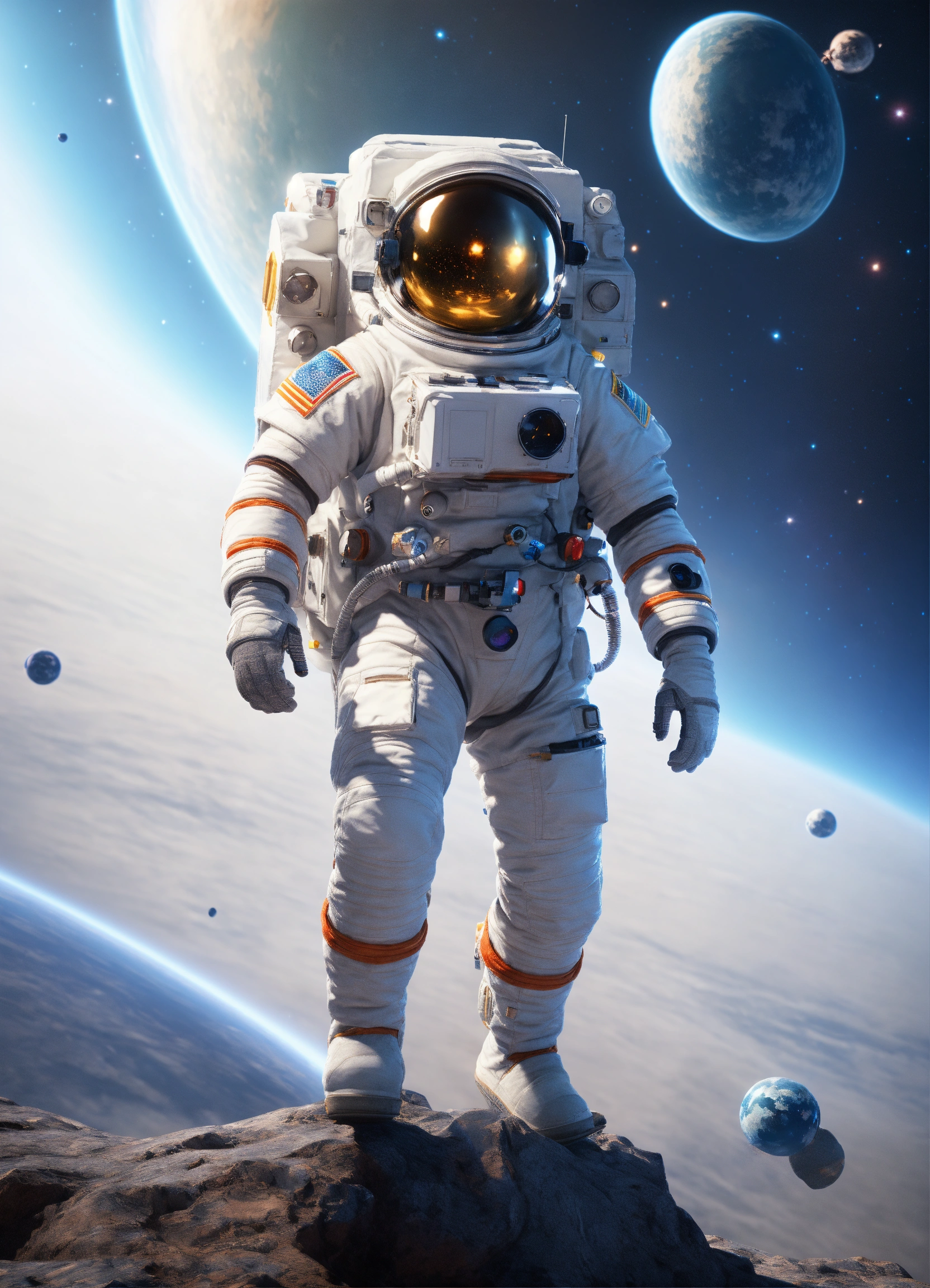 Lexica - White astronaout floating, global, hdr, rendered in unreal ...