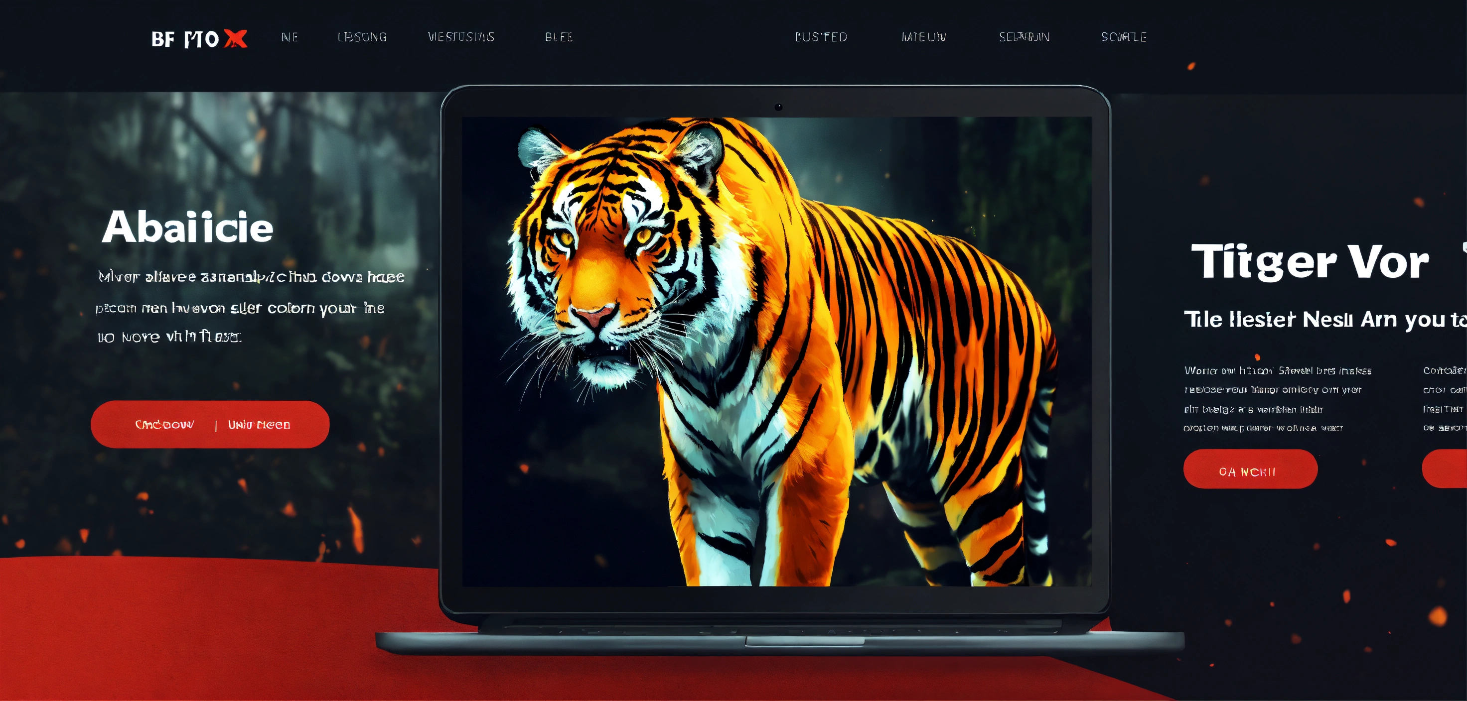 Lexica - Beautiful landing page website design of an art realistic ...