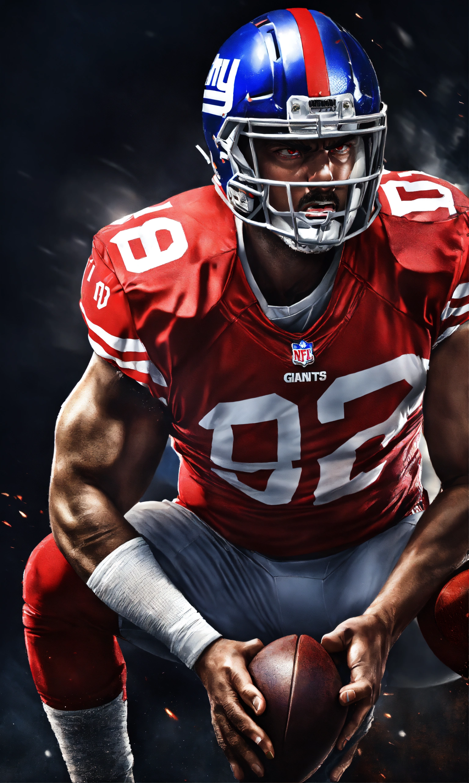 Lexica - High end aggressive nfl football player, photography, dramatic ...