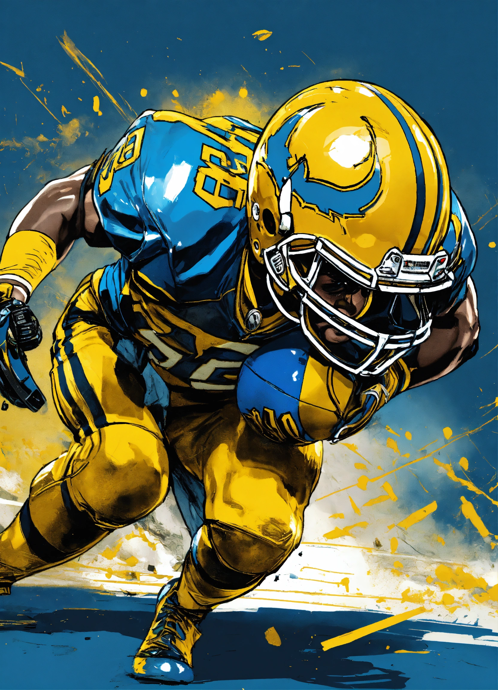 Lexica - Full Photo shot of an American football player getting tackled ...
