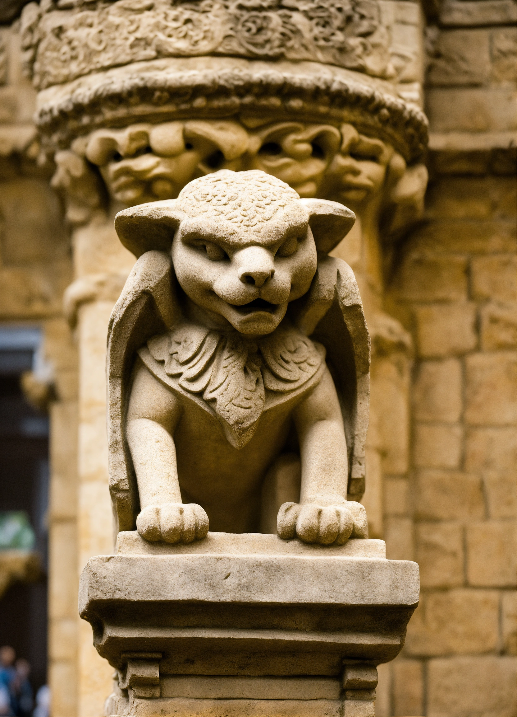 Lexica - Stone sculpture of a romanesque gargoyle