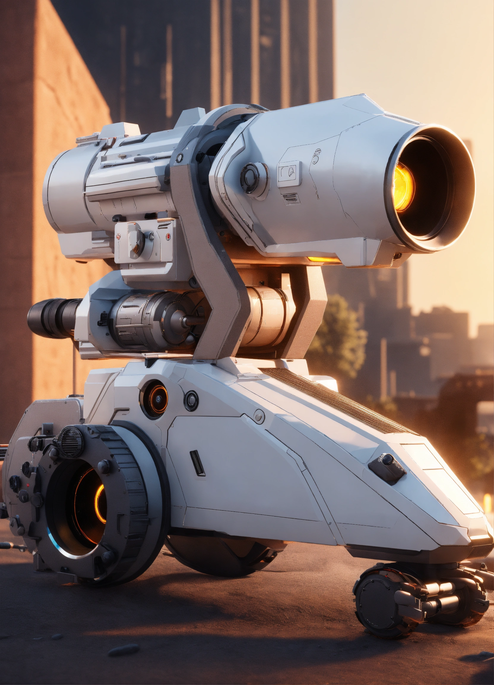 Lexica - Long white sound cannon, rifle, energy weapon, realistic ...