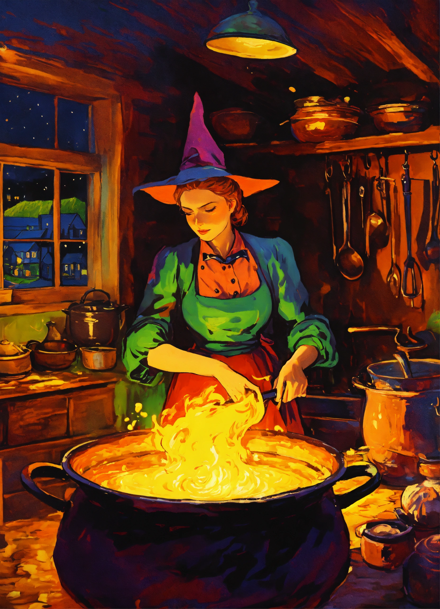 Lexica - Film Poster, Witch, very old kitchen, sorceress witch ...