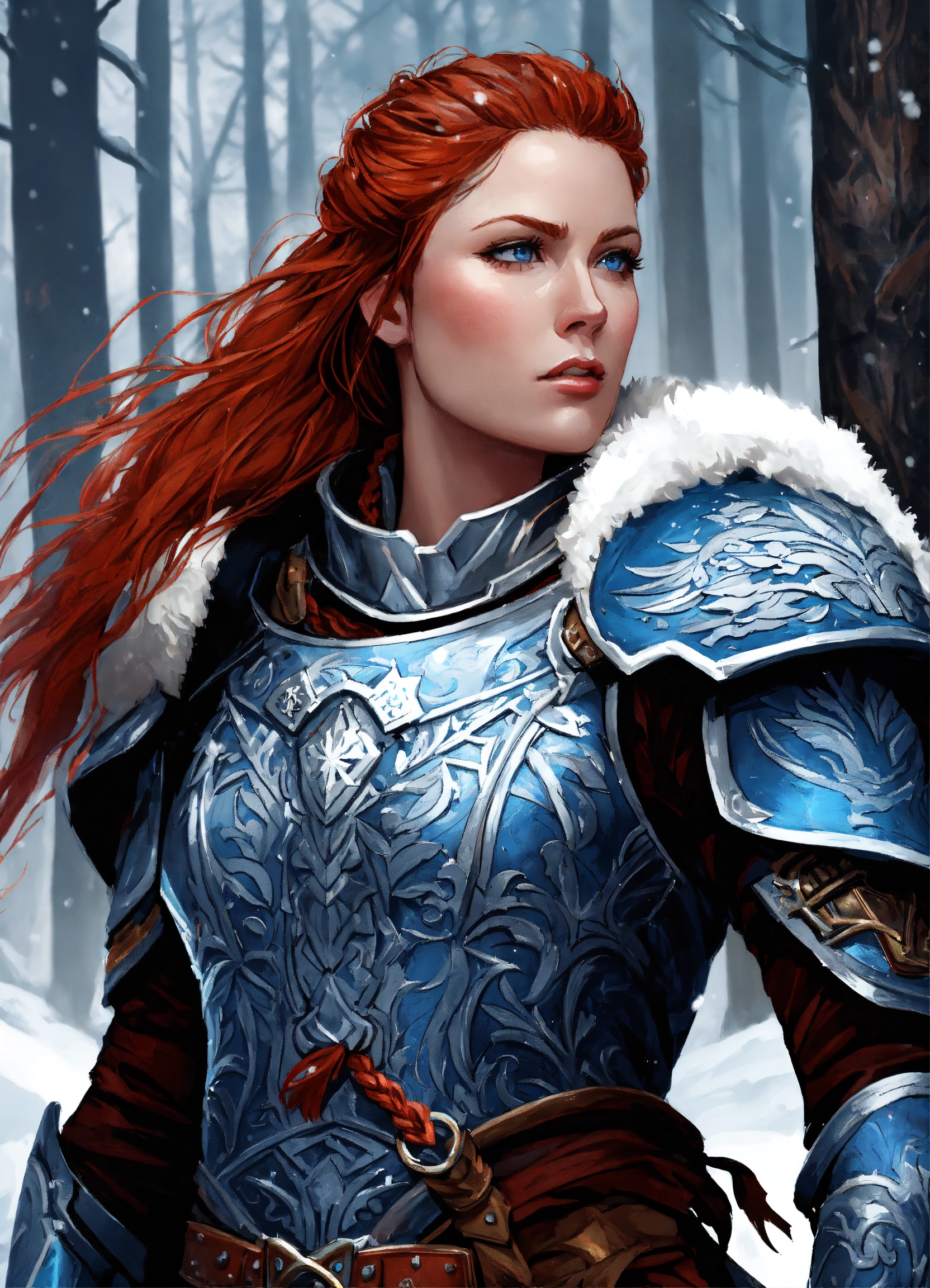 Lexica - A strong rugged woman in intricate armor, highly detailed ...