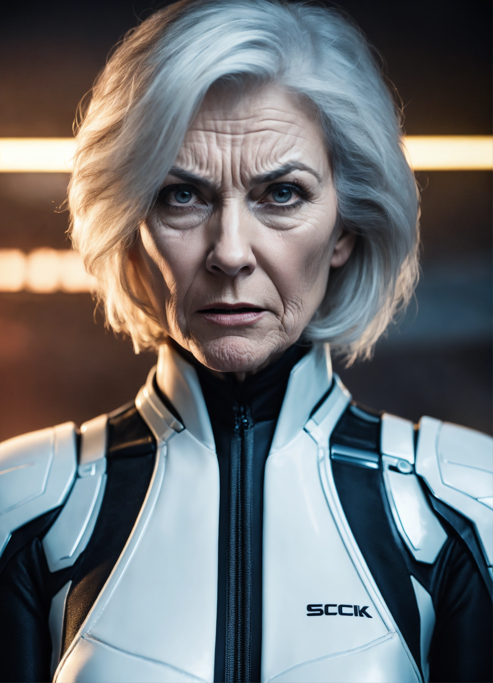 Lexica - A realistic photograph of a white scary 50-year-old woman ...