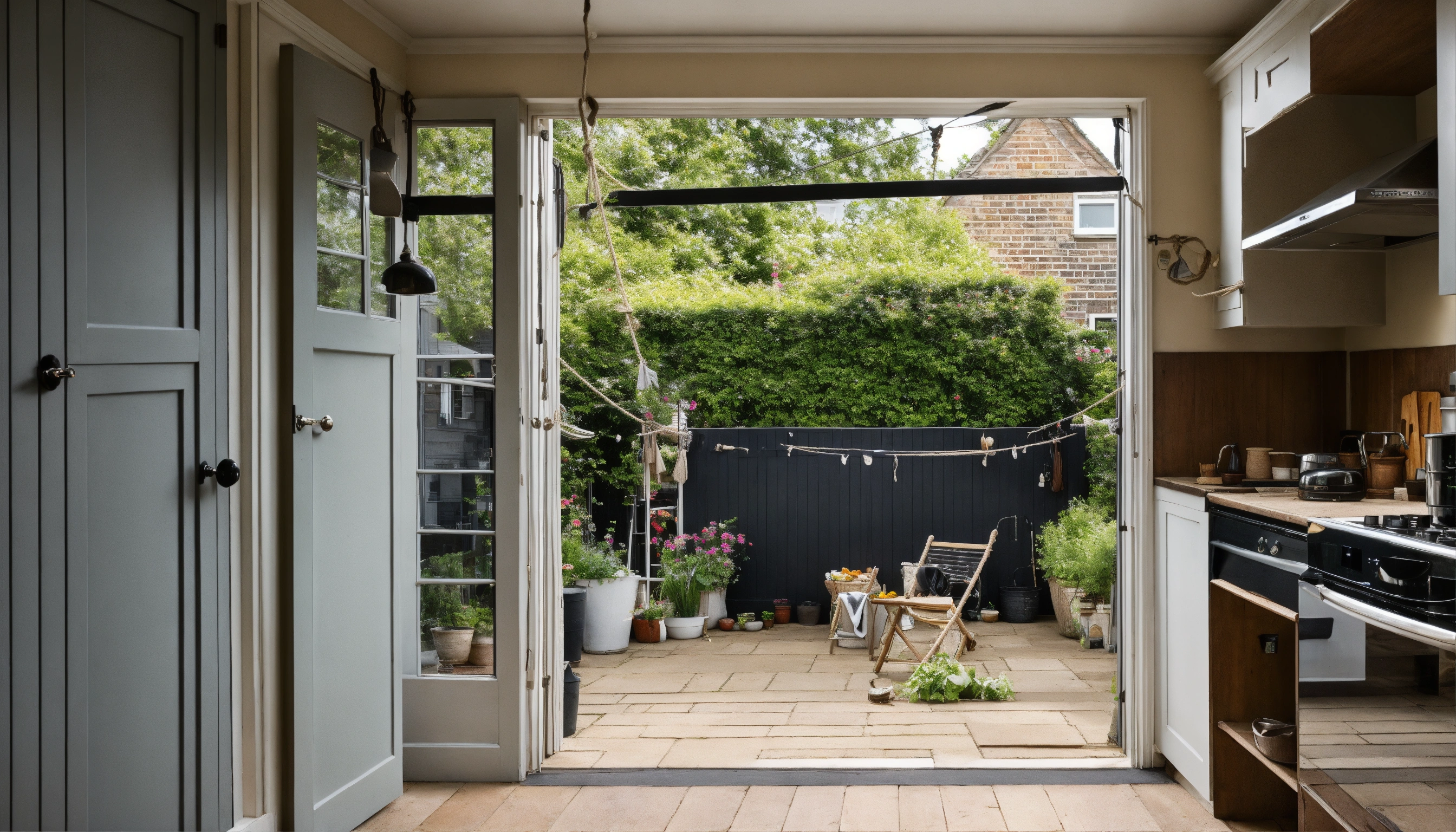 Lexica - Loose clothesline ropes in the kitchen of a typical old ...