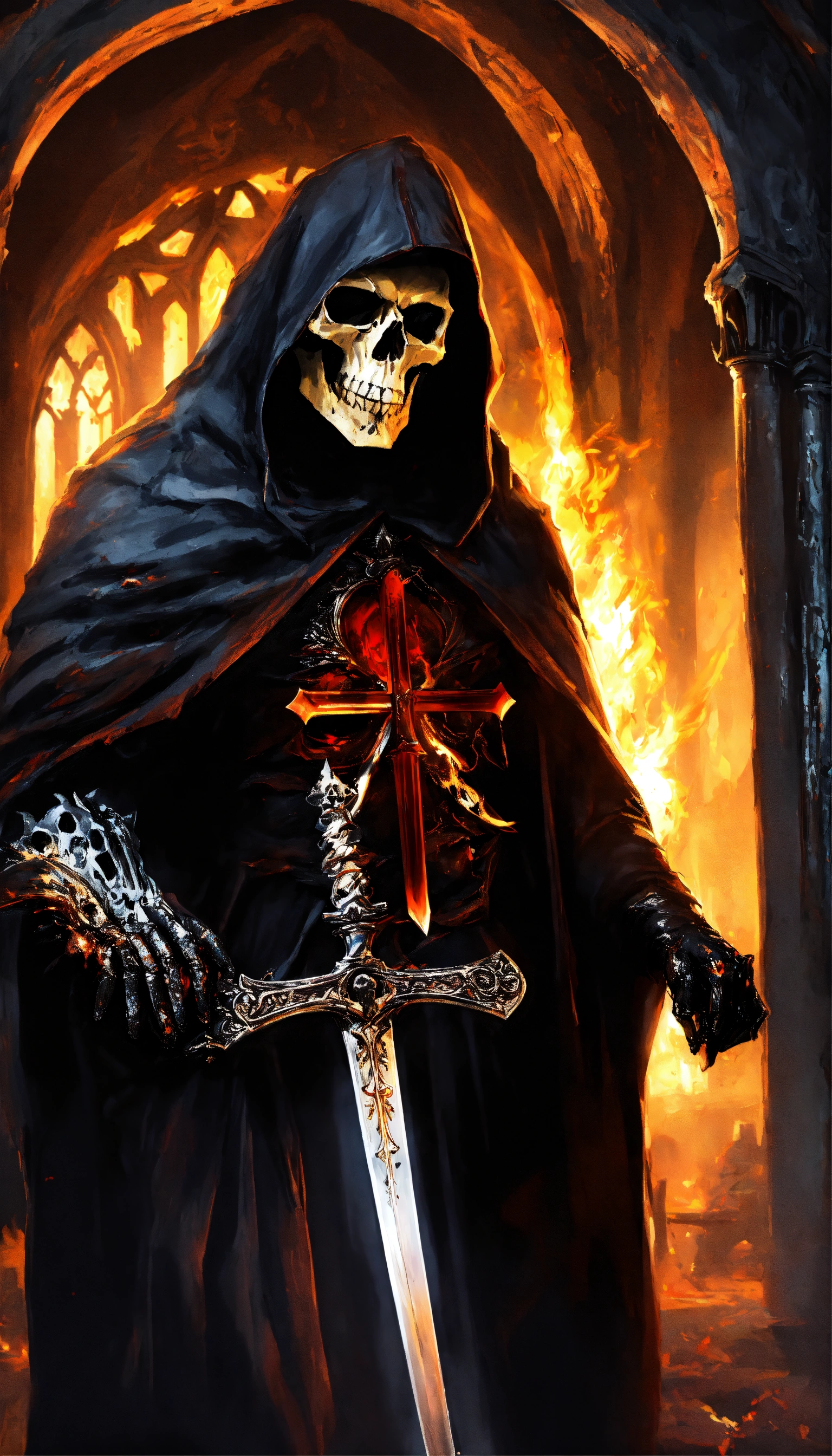 Lexica - Skull, grim reaper, death, rotting flesh, glowing eyes ...