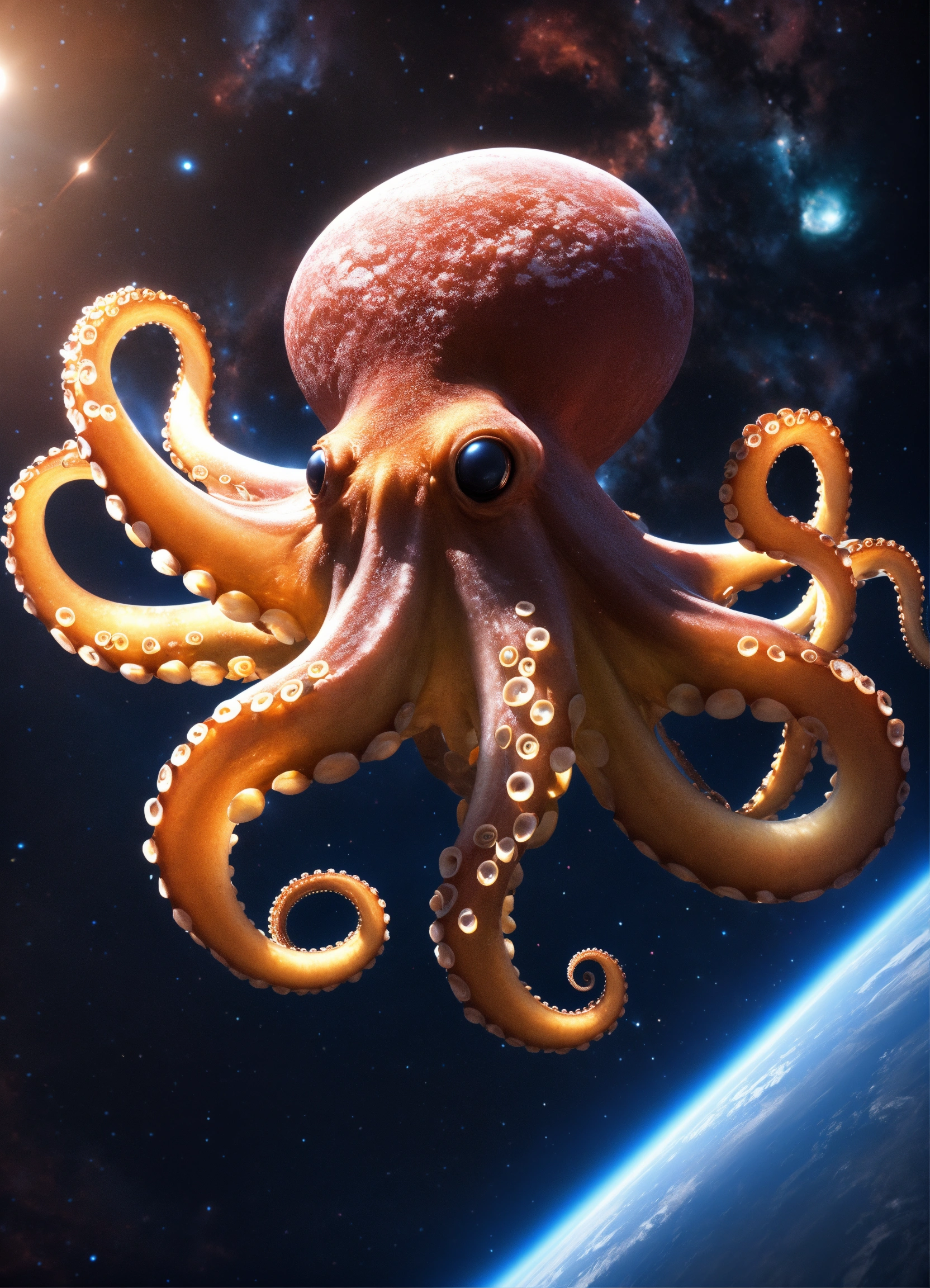 Lexica - Octopus in space, unreal engine render, 8k