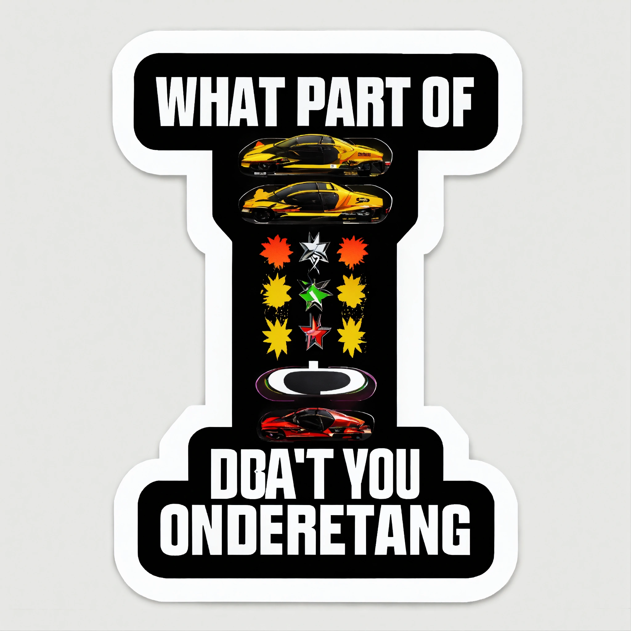 Lexica - 3 different colors clean modern drag race car badge stickers