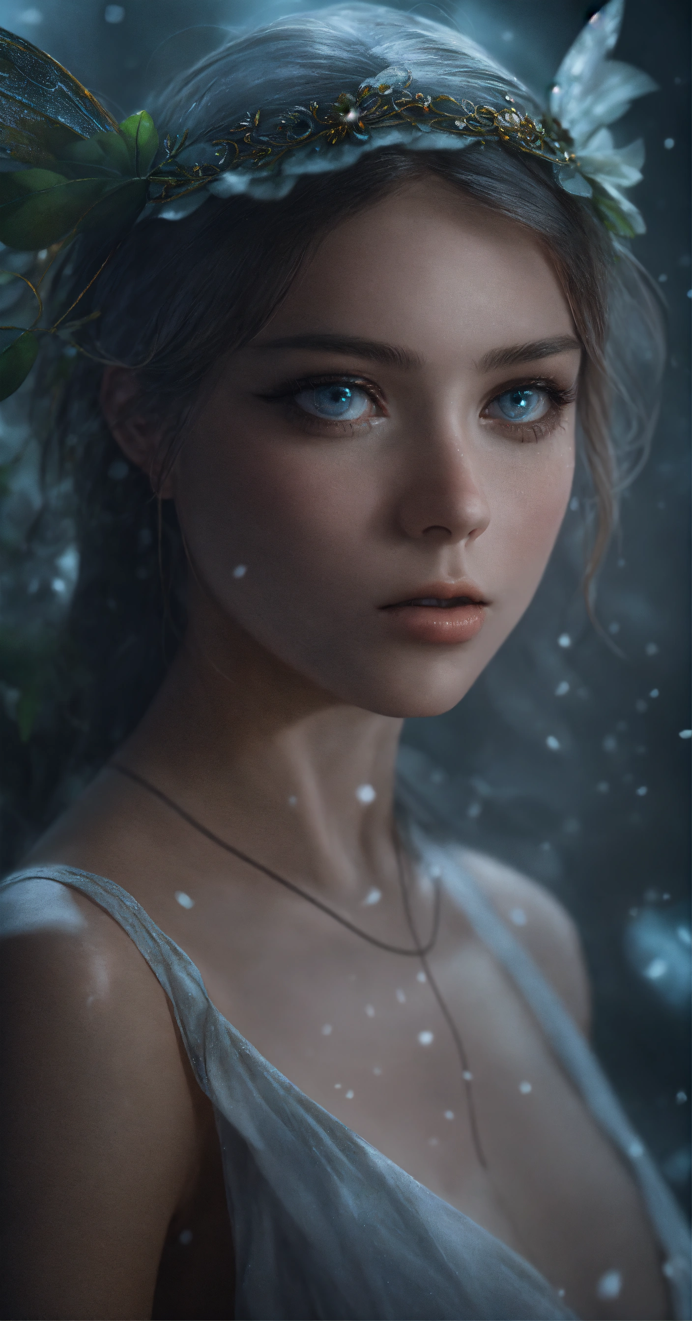 Lexica - Stunning portrait of a nymph girl , feeling of fog, fairy ...