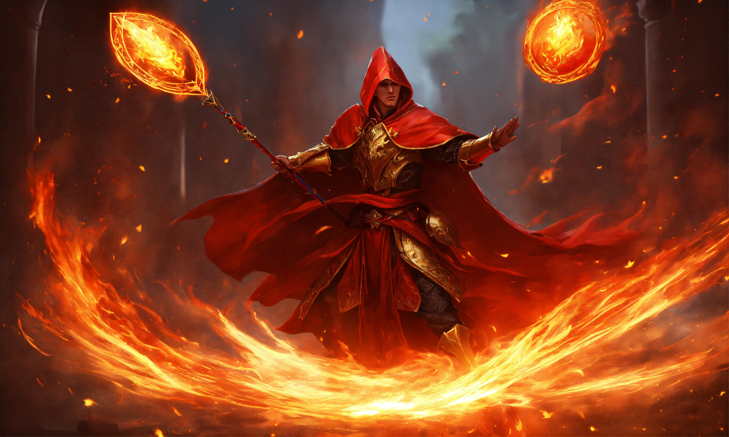 Lexica - Fire shield, shield made of flames, magical shield, magical ...