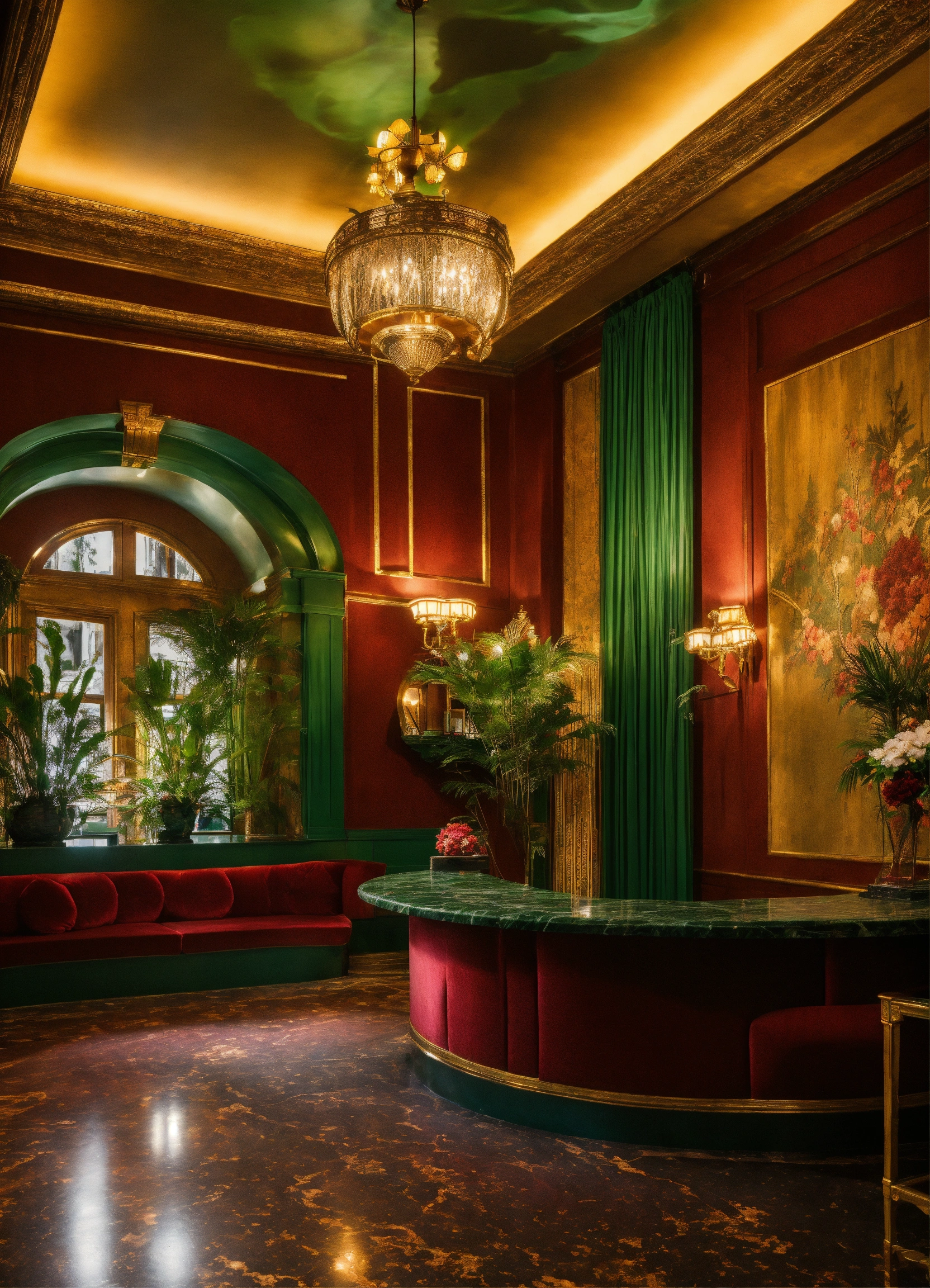 Lexica - A bohemian. Espectacular tropical lobby for a nightclub with ...