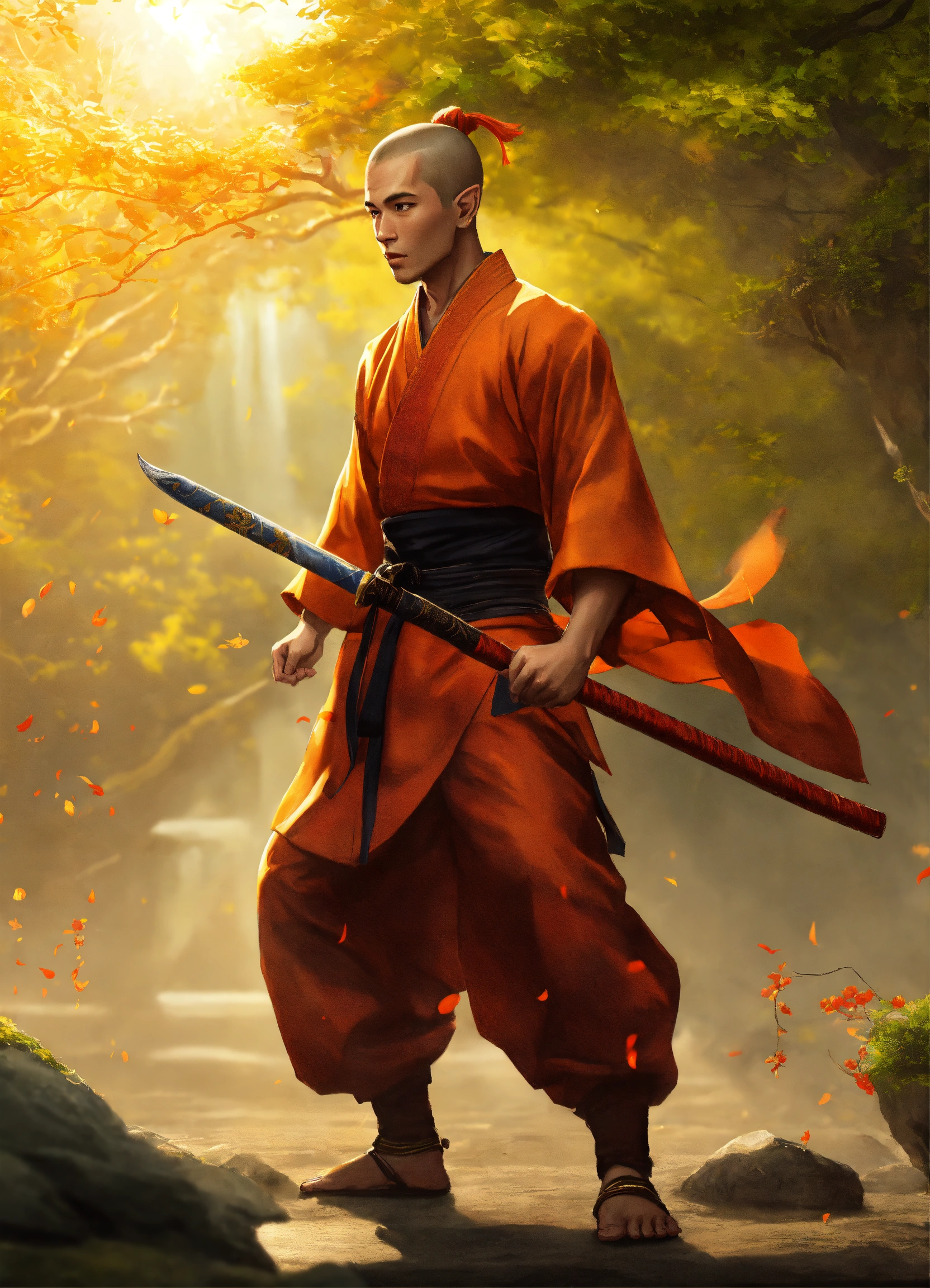 Lexica - Elf, young man, monk, martial arts, fantasy, pointed ears ...
