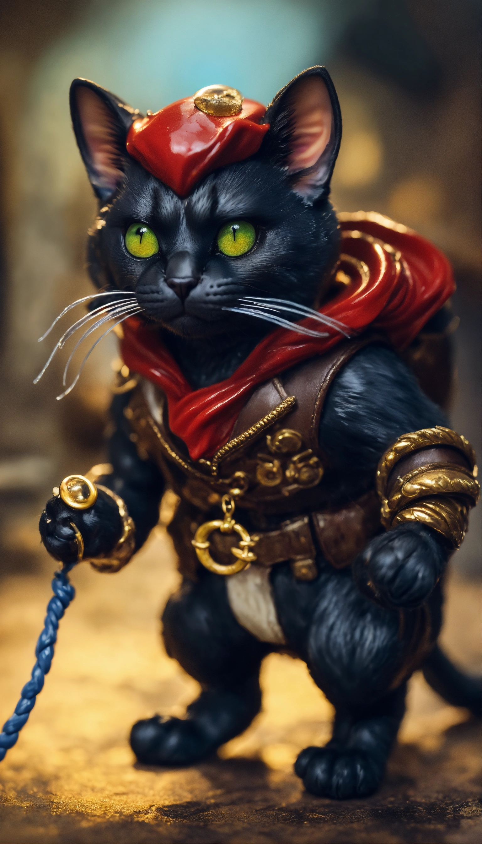 Lexica - Venom themed Cute cat, cat adventurer figure, product shot ...