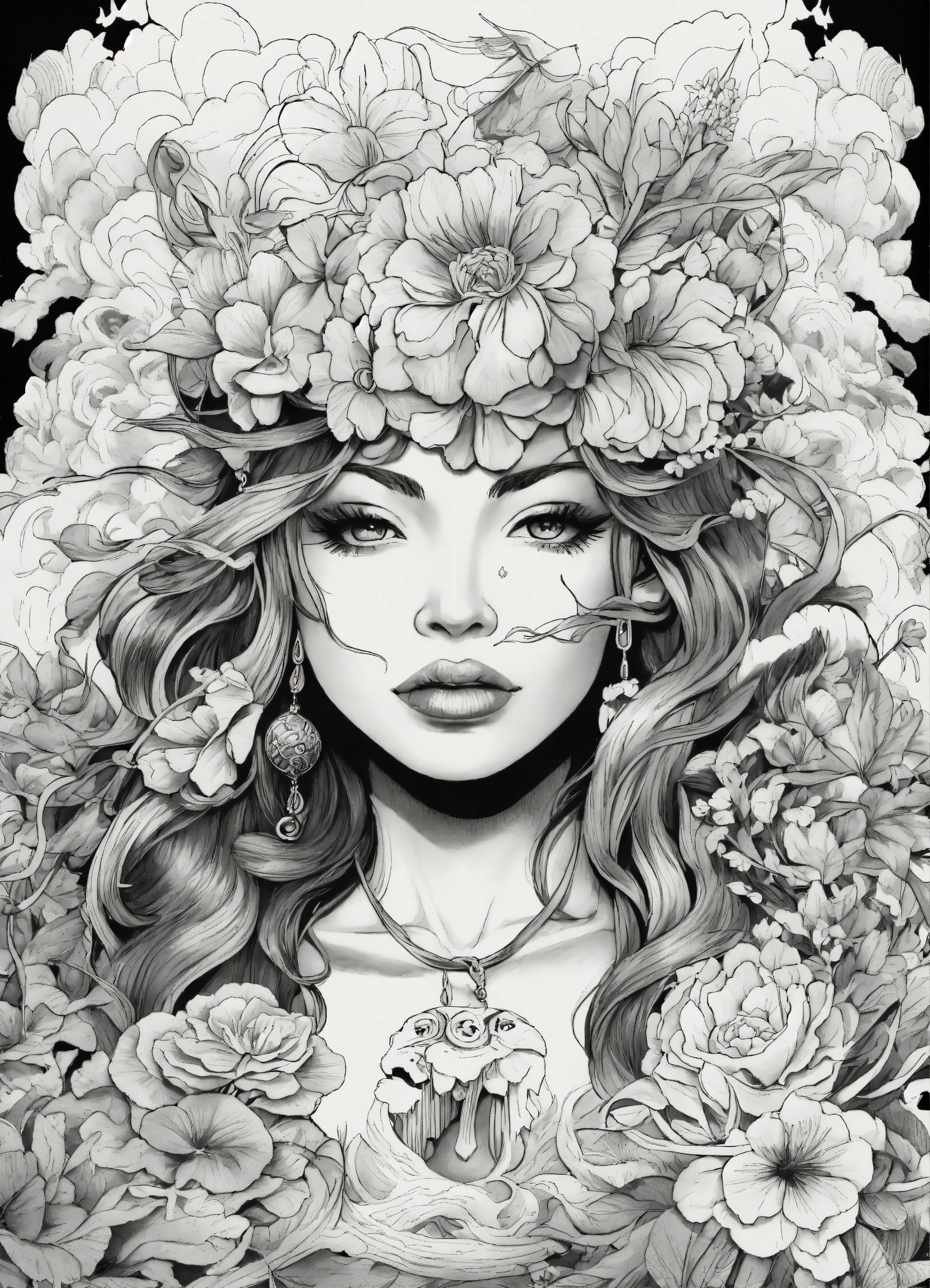 Lexica - Faces and flowers, by Ed Roth, behance contest winner, lowbrow ...