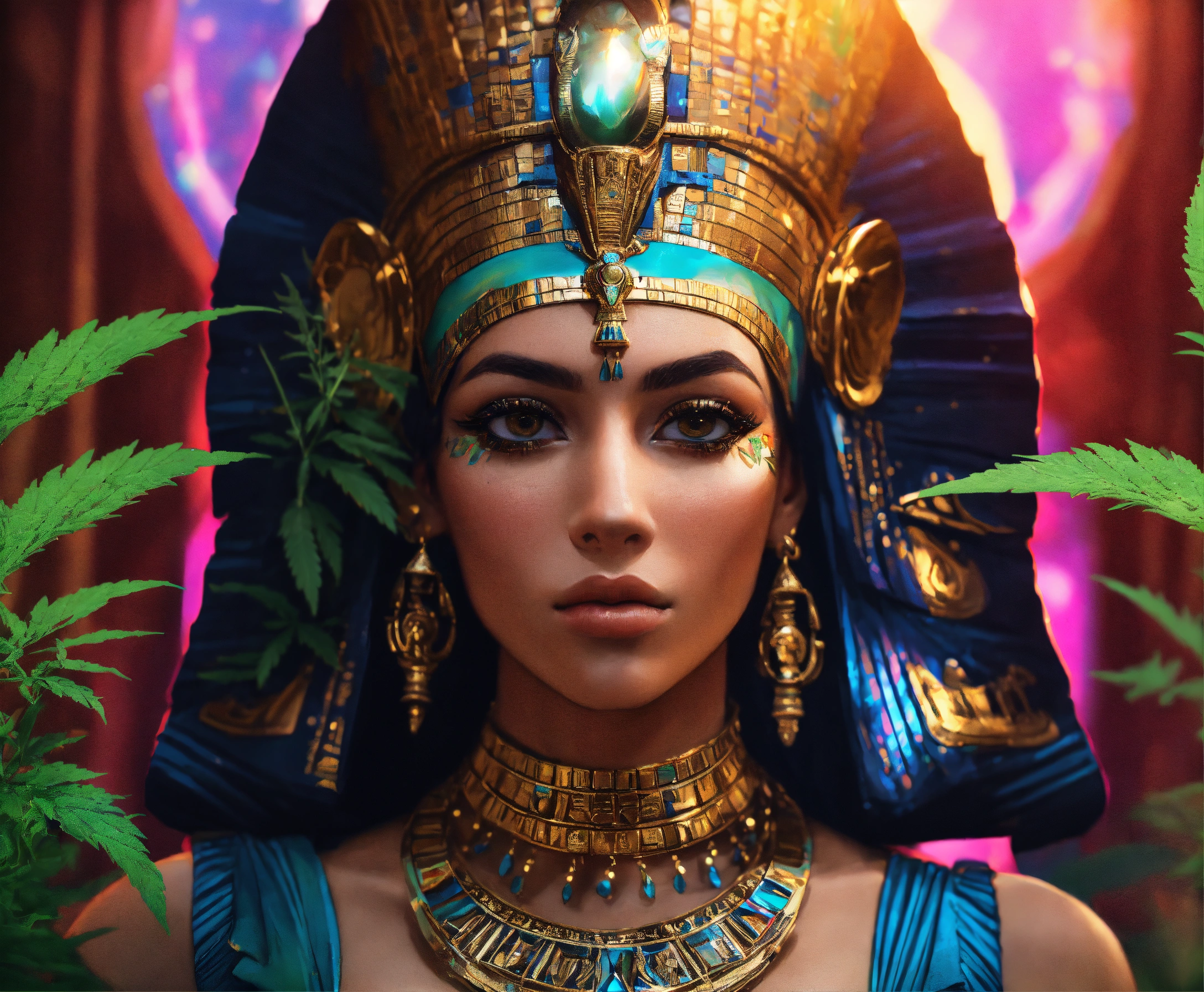 Lexica - Portrait of Egyptian queen cleopatra with a very beautiful and ...