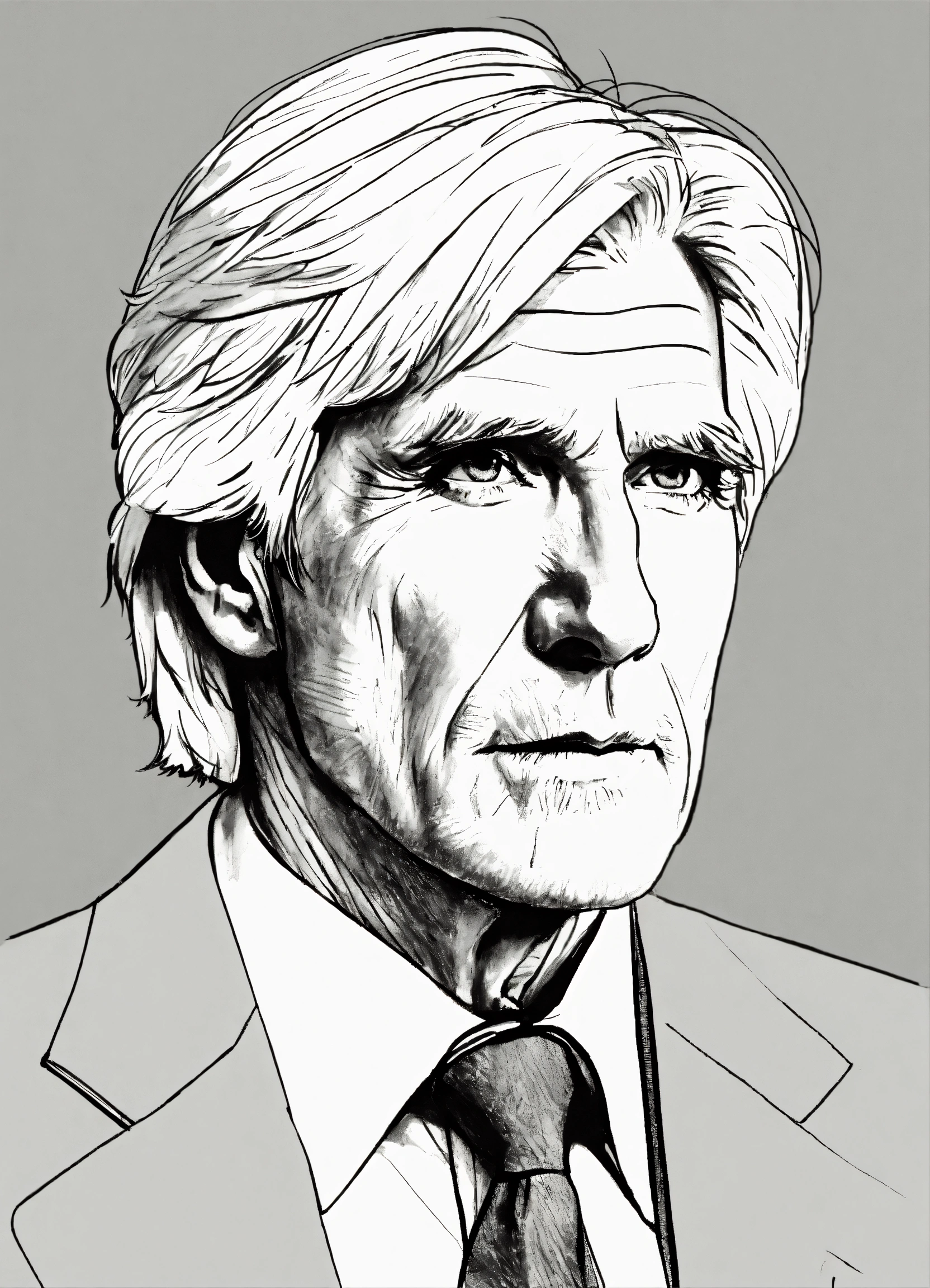 Lexica - Minimalist line drawing of Keith Morrison from Dateline