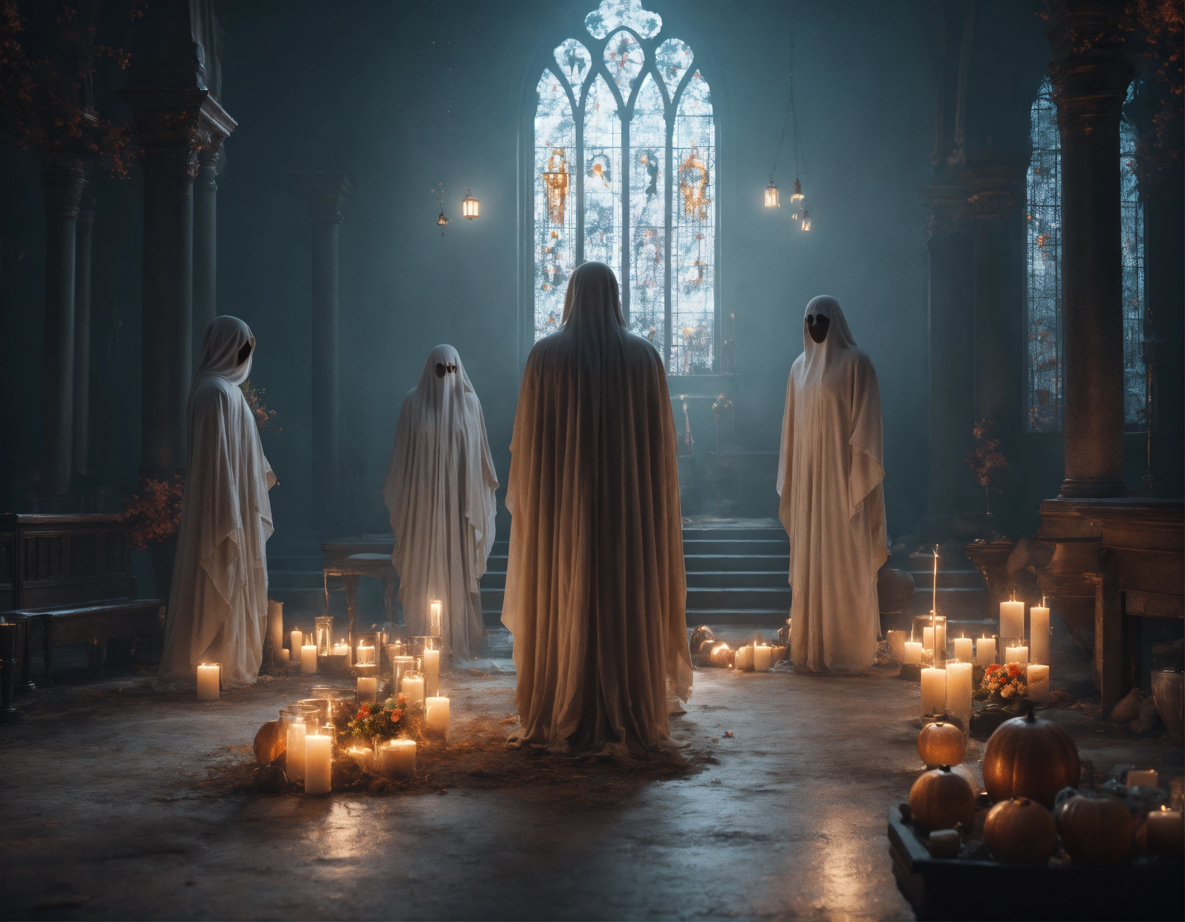 Lexica - Some ghosts in an afterlife dimension, cinematic, realistic, 8k