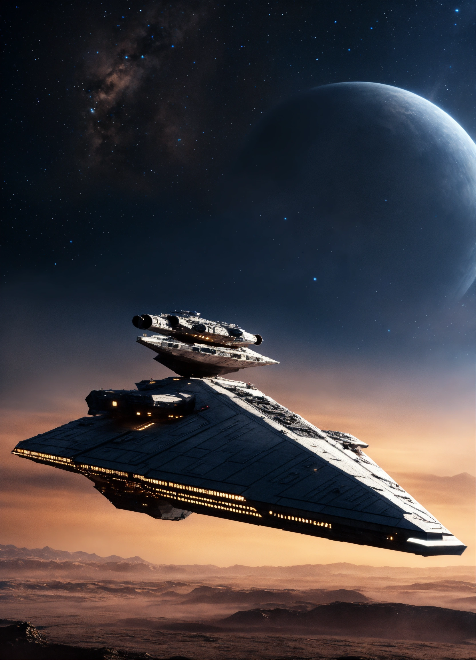 Lexica - Sandra, Star Destroyer, 50mm Photograph of starX starship ...