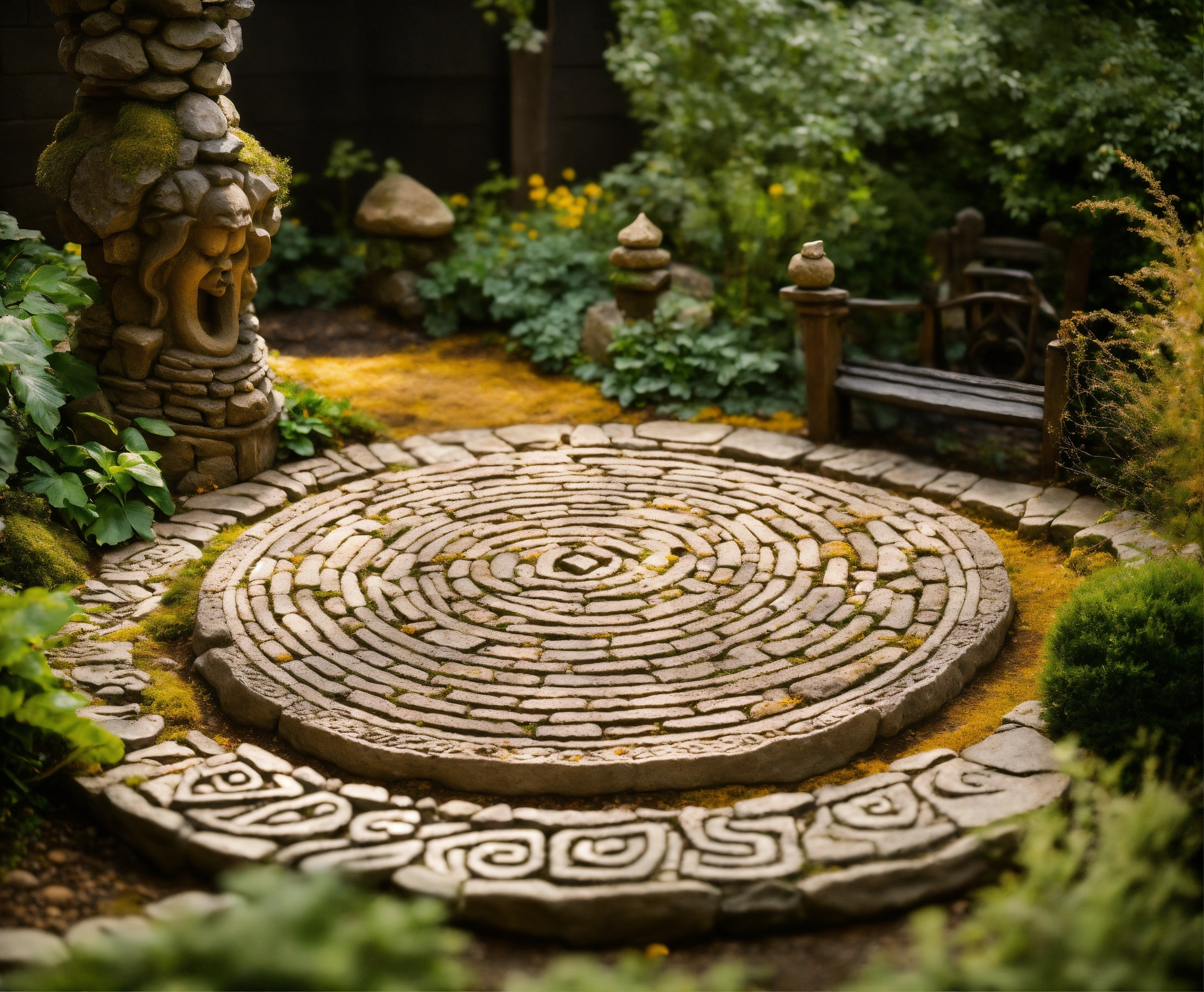 Lexica - An ancient spiritual gnome inspired stone pathway rock garden ...