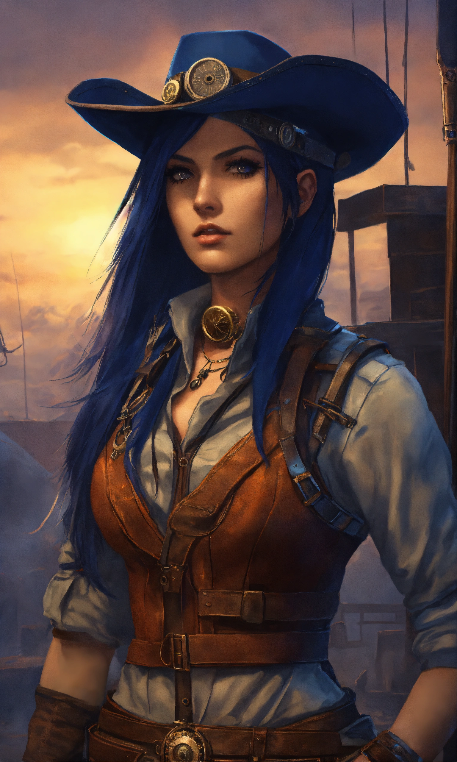 Lexica - A female archer role-playing game character "Deadlands", in a ...