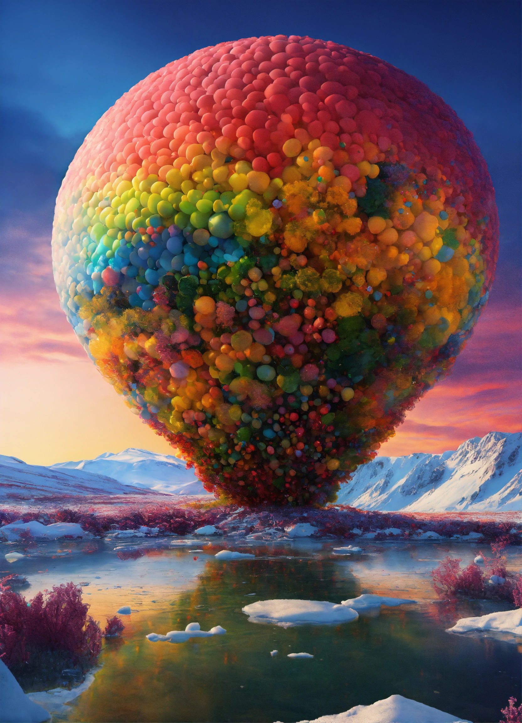 Lexica - The most trippy scene imaginable, in arctic tundra, complex ...