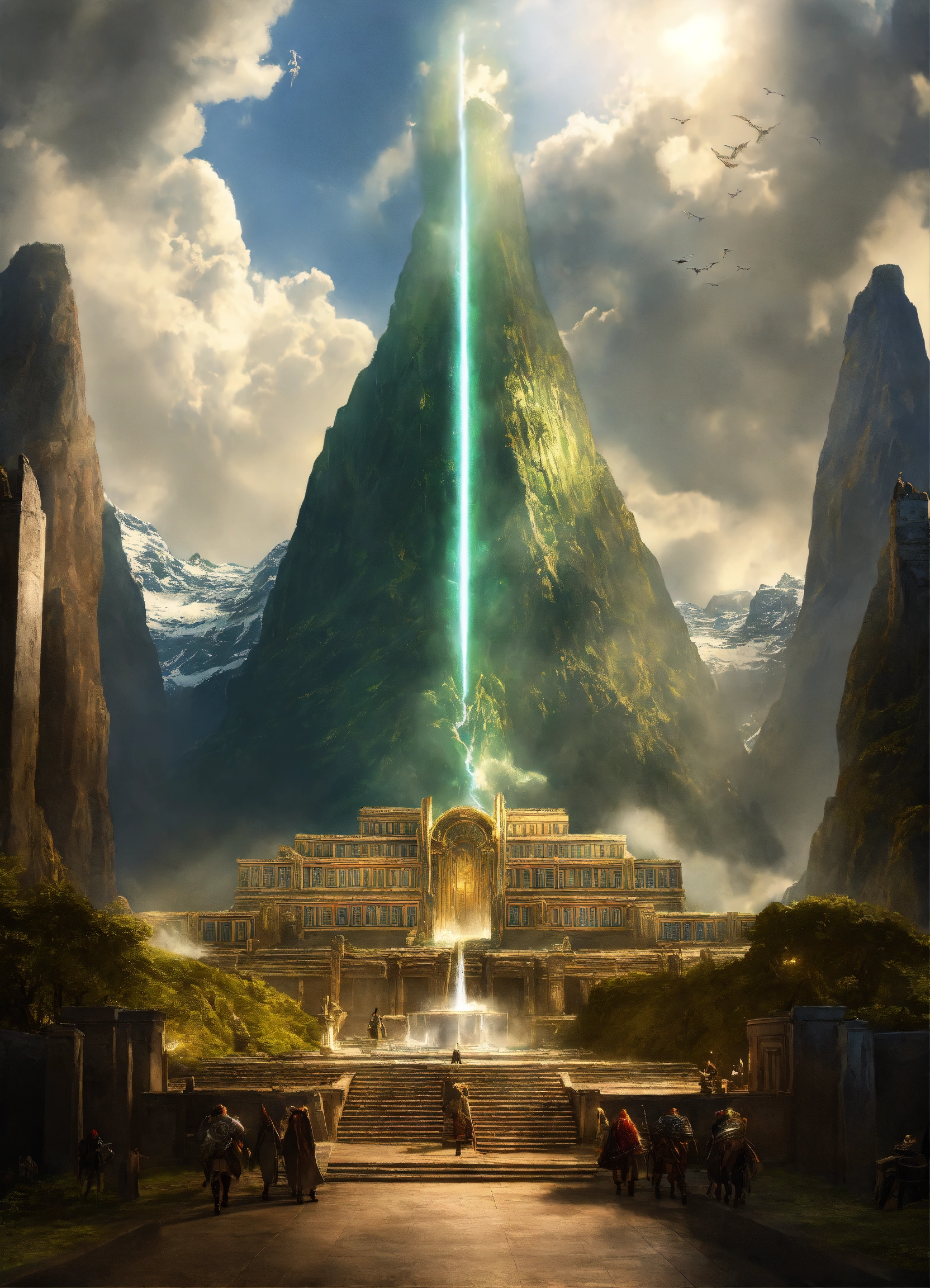 Lexica - Asgard, valhalla, hall of the gods, epic, majestic,