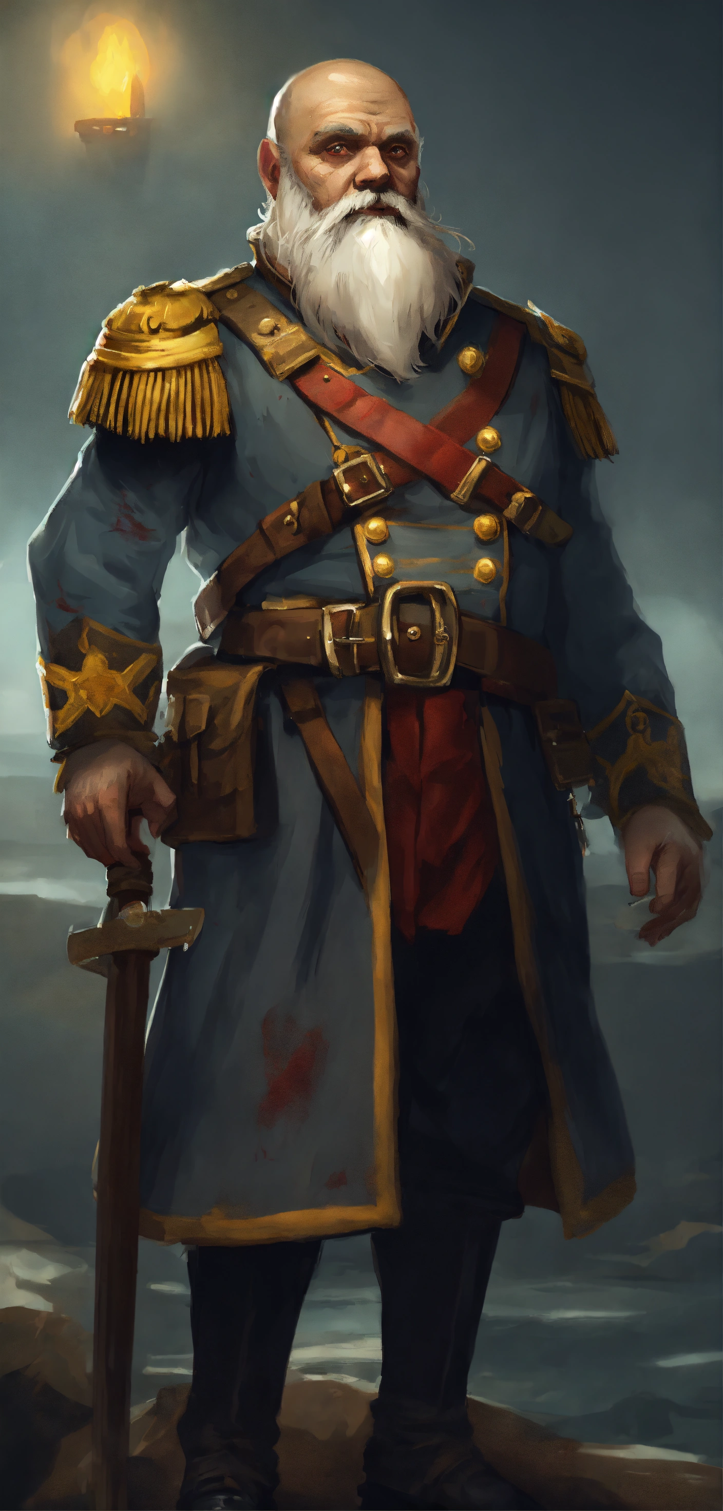 Lexica - Grey skinned dwarf zombie with white beard, wearing 17th ...