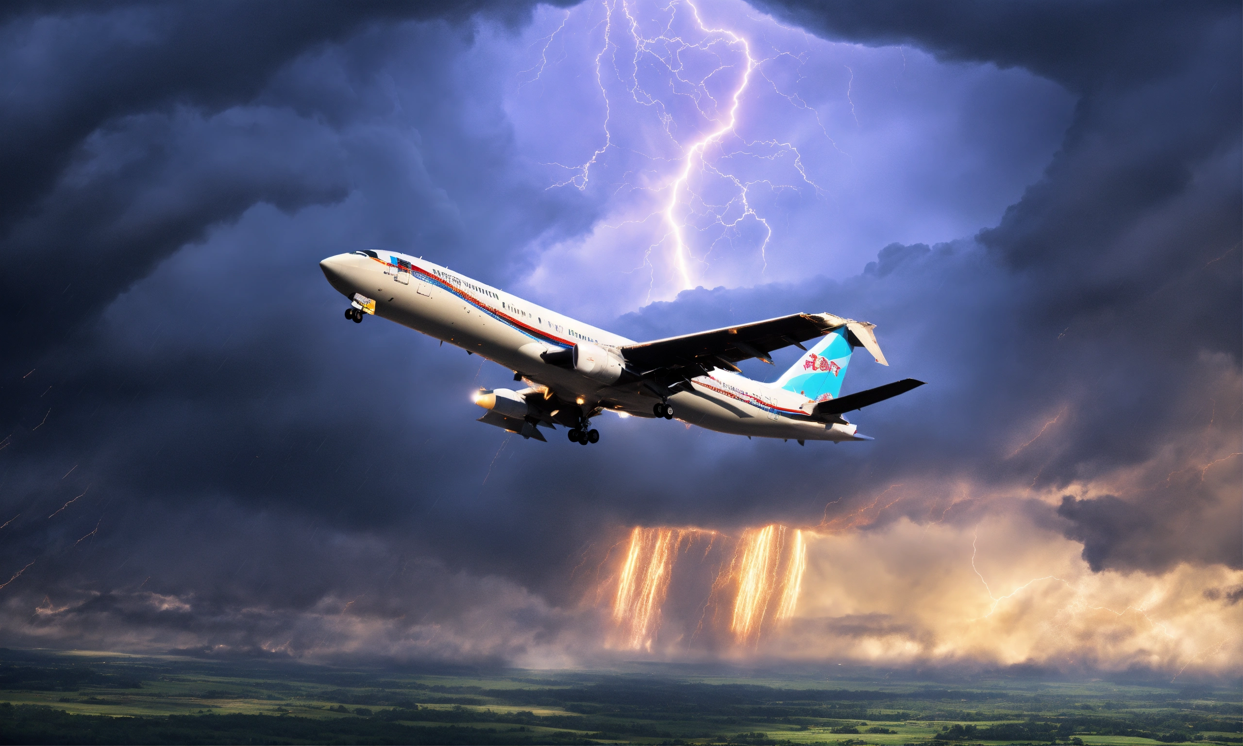 Lexica - Plane disappearing into interdimensional portal in the middle ...