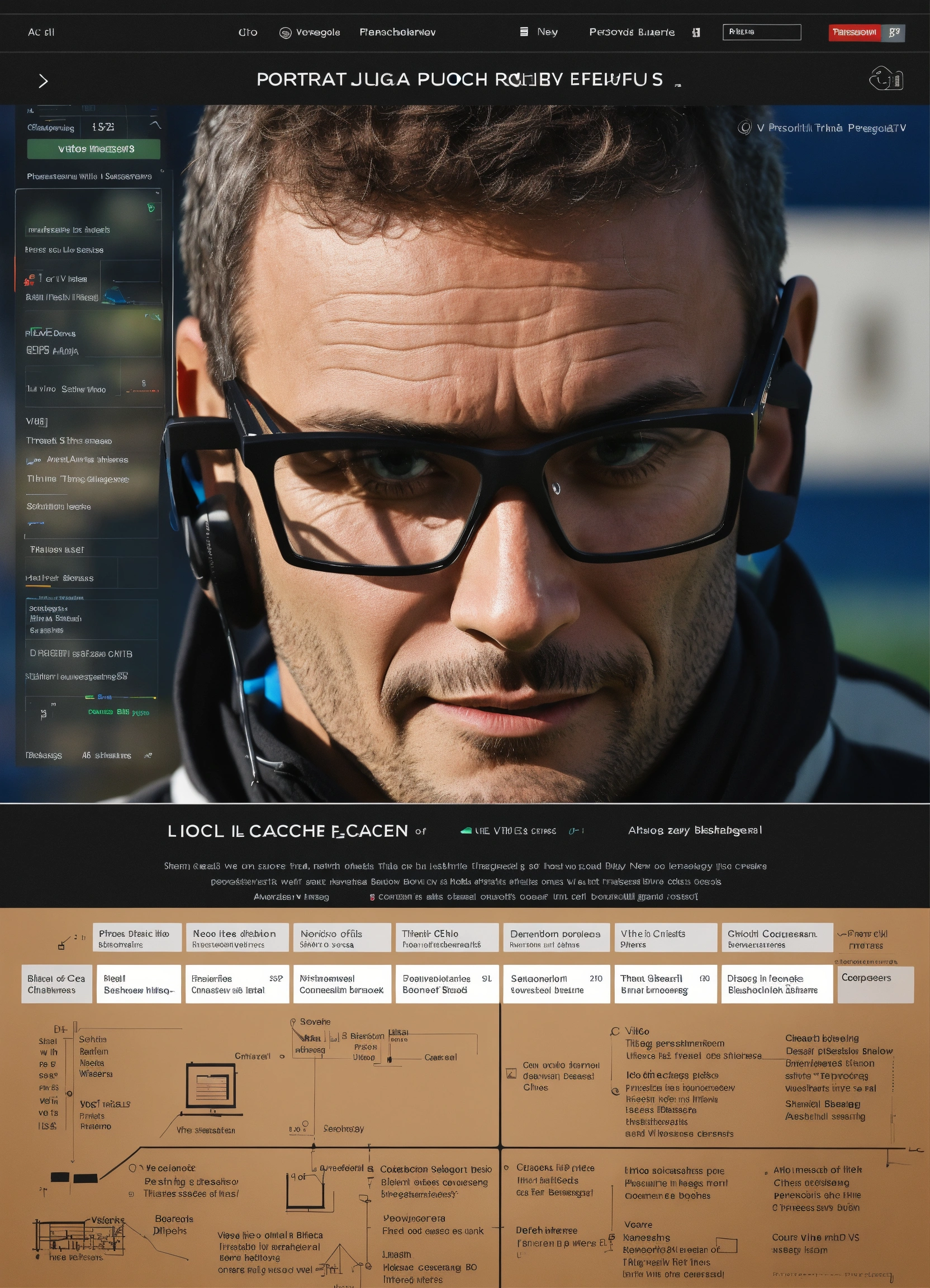 Lexica - Portrait of a french rugby coach wearing a pair of oversized ...