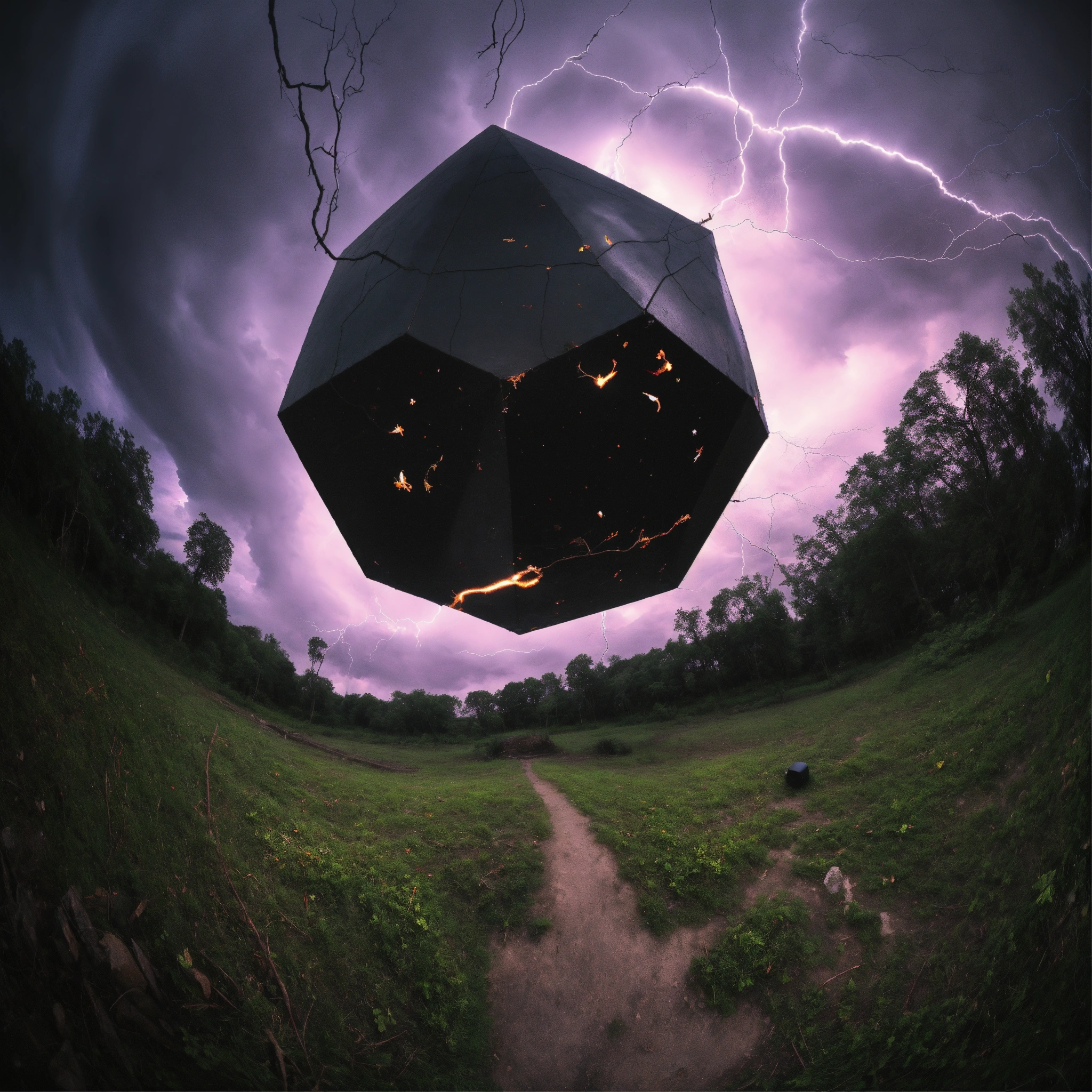 Lexica - Photo fish eye 3d Digital art Black strange object odd shape ...