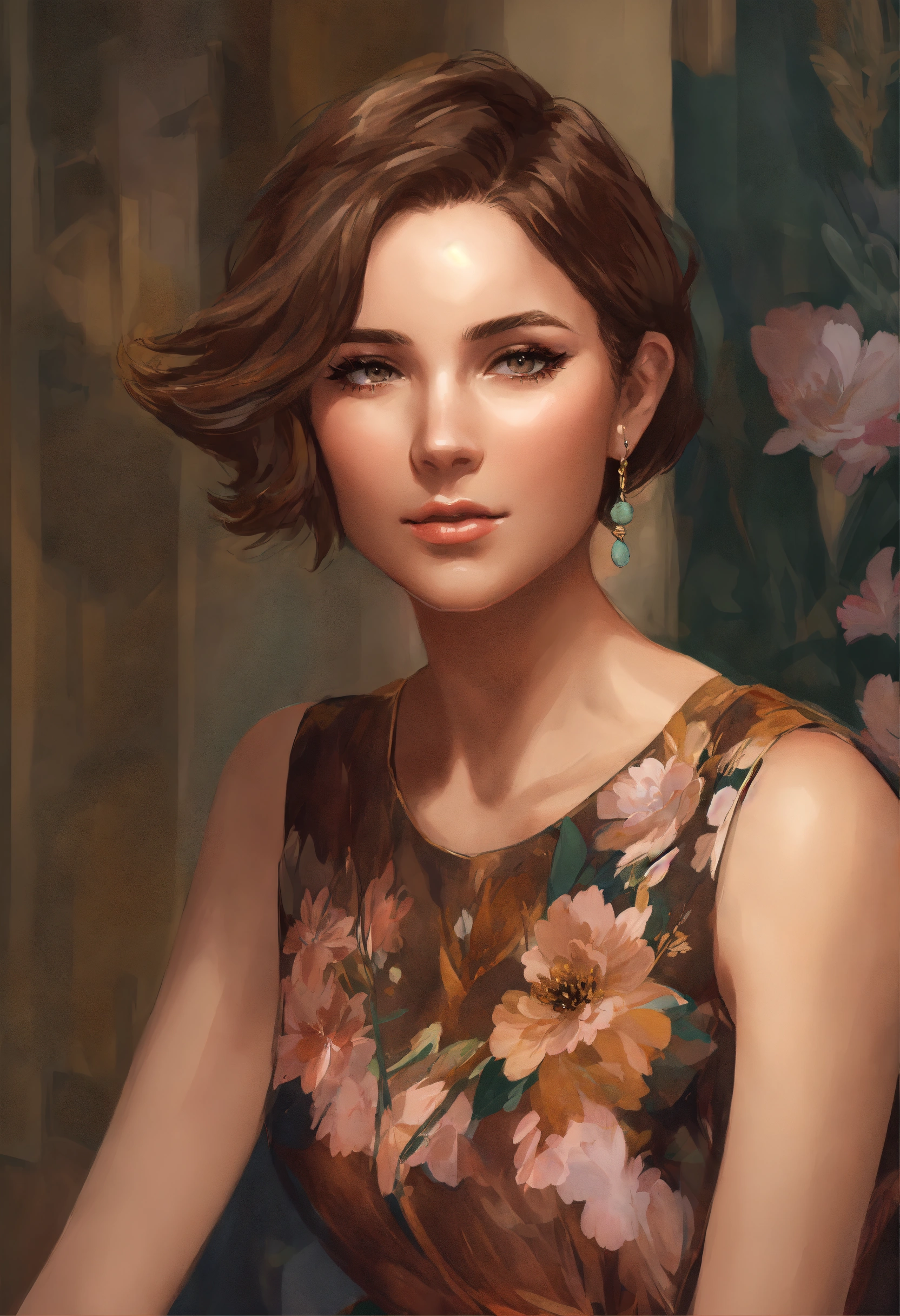 Lexica - A digital portrait of a female fashion designer. She has short ...