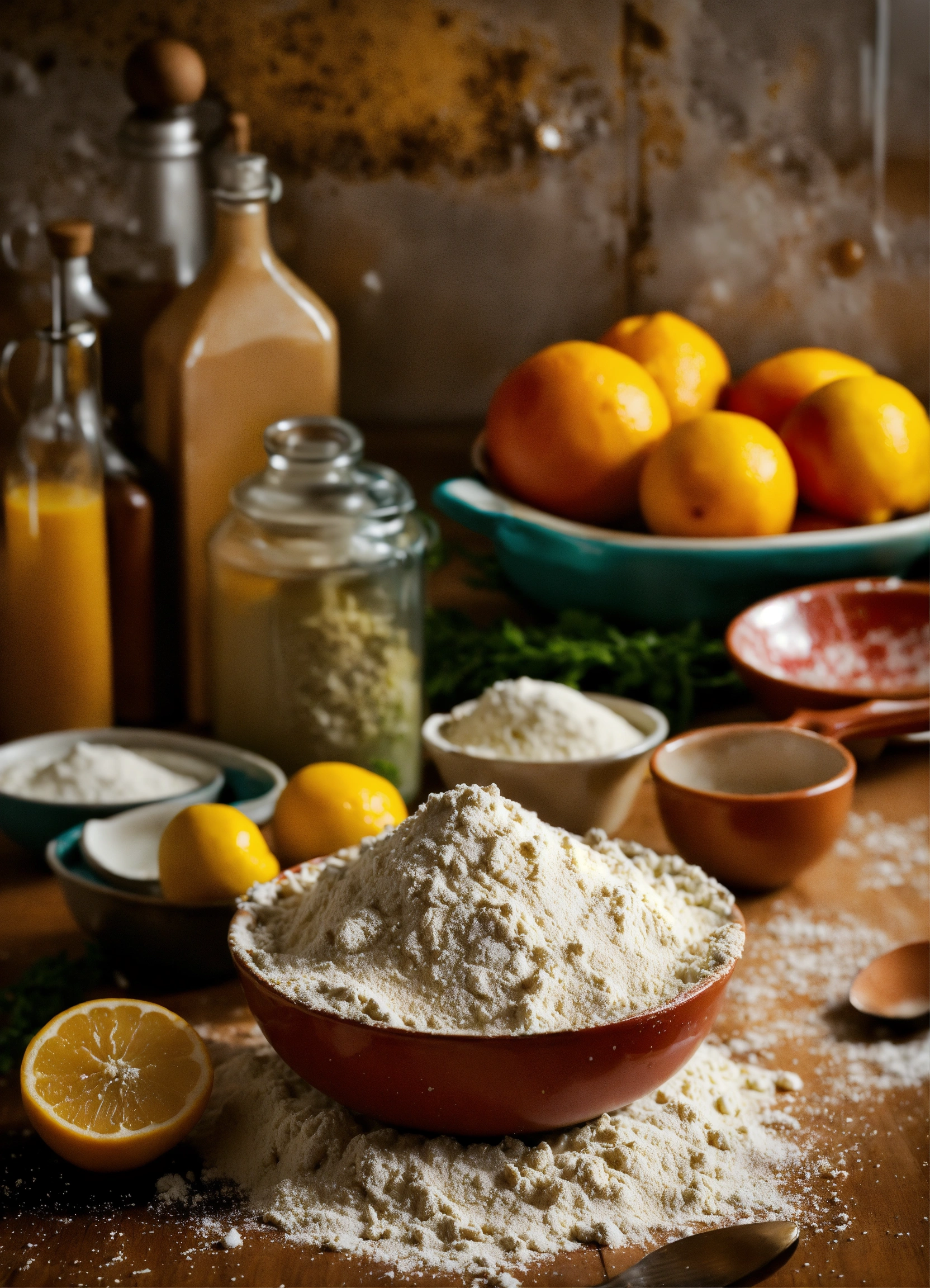 Lexica - Capture the essence of messy kitchen with flour everywhere in ...
