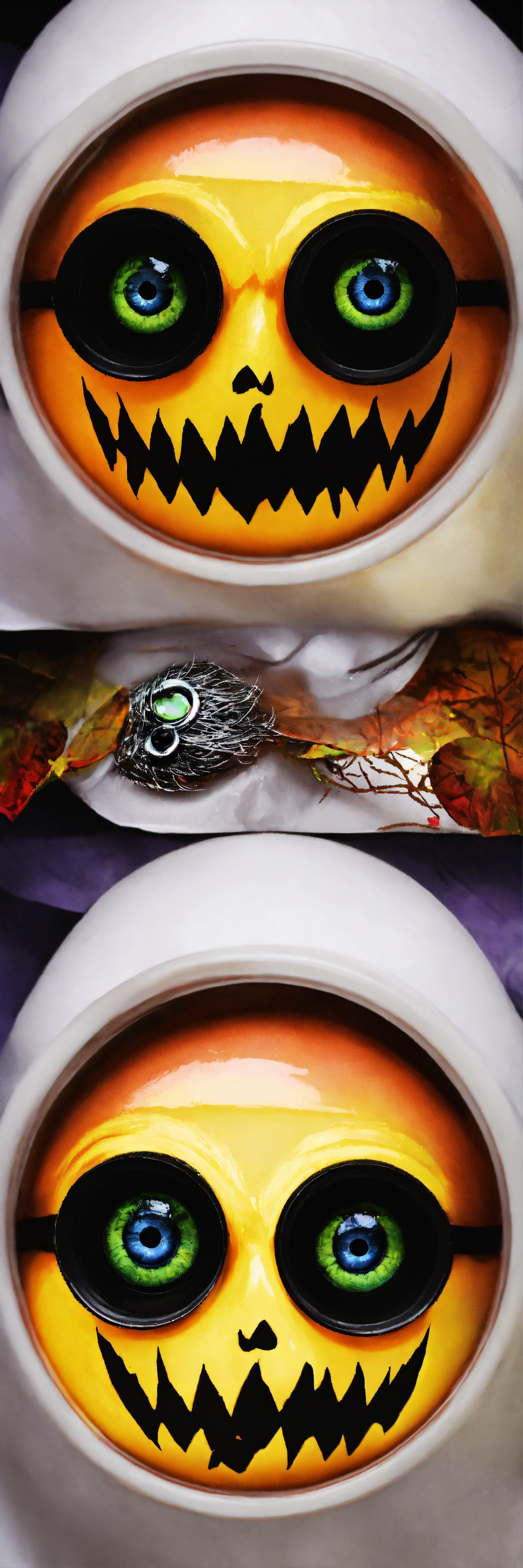 Lexica - Halloween scary lenses with eyes white zombie