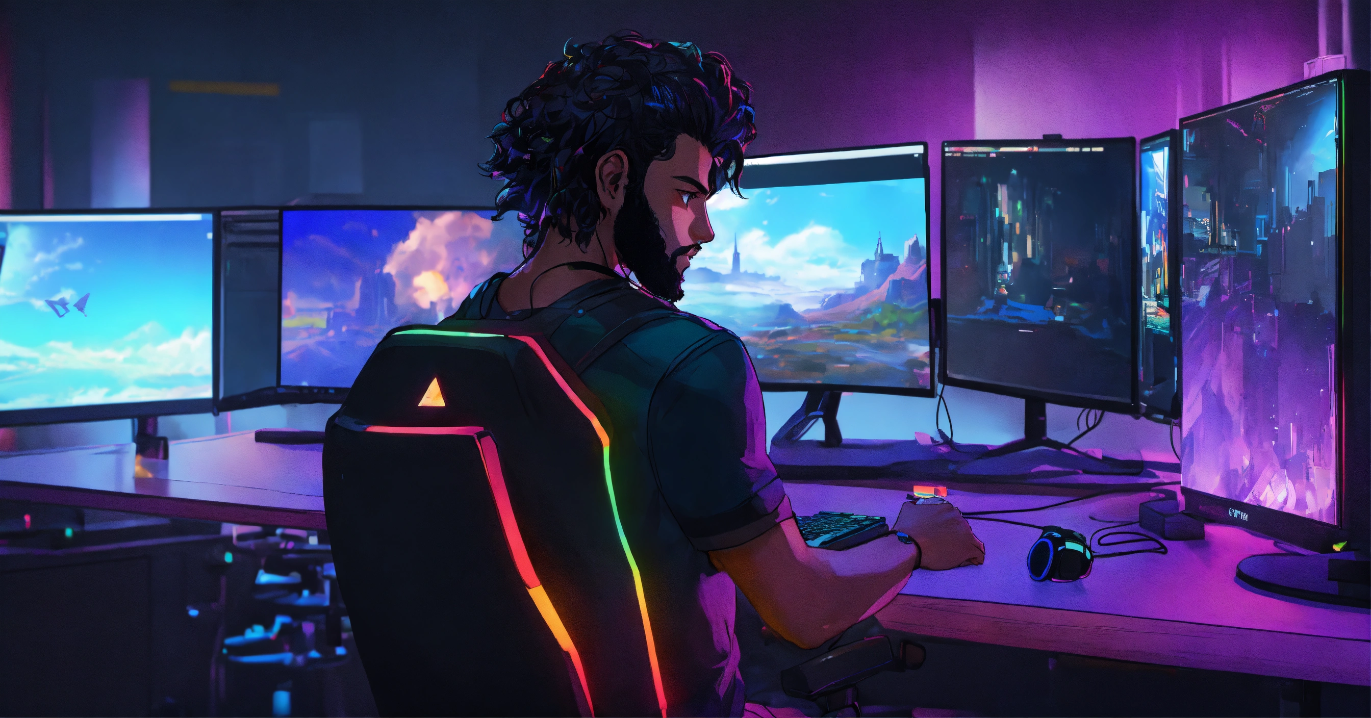 Lexica - Un jeune homme noir métisser avec des cheveux long nattés ...