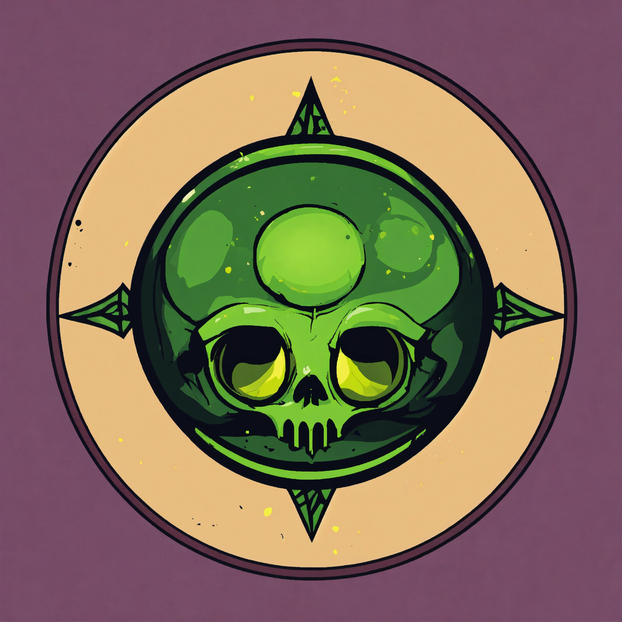 Lexica - Spell ball of poison, game icon, stylized, simple design ...