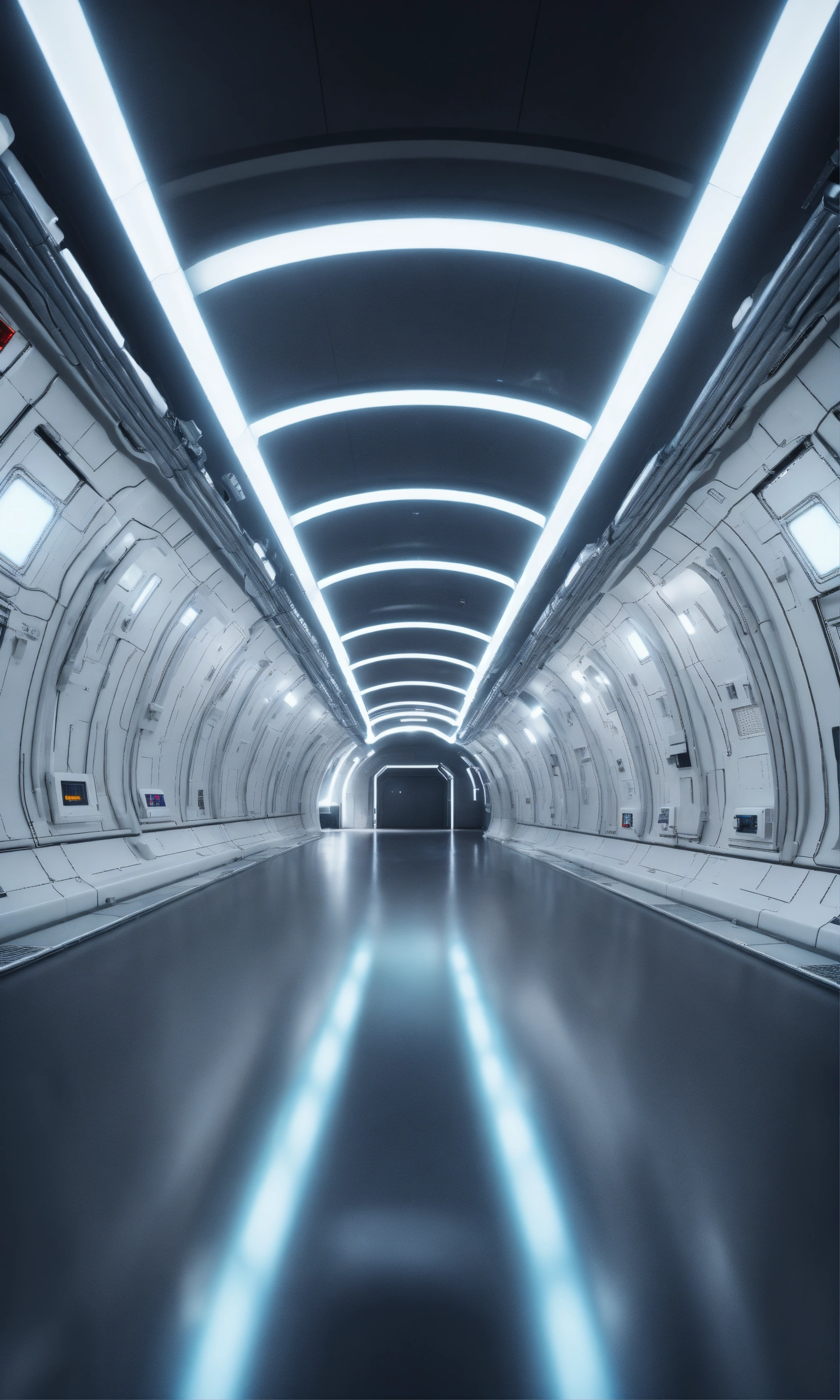 Lexica - A realistic really dark photo of a sci-fi colossal endless ...