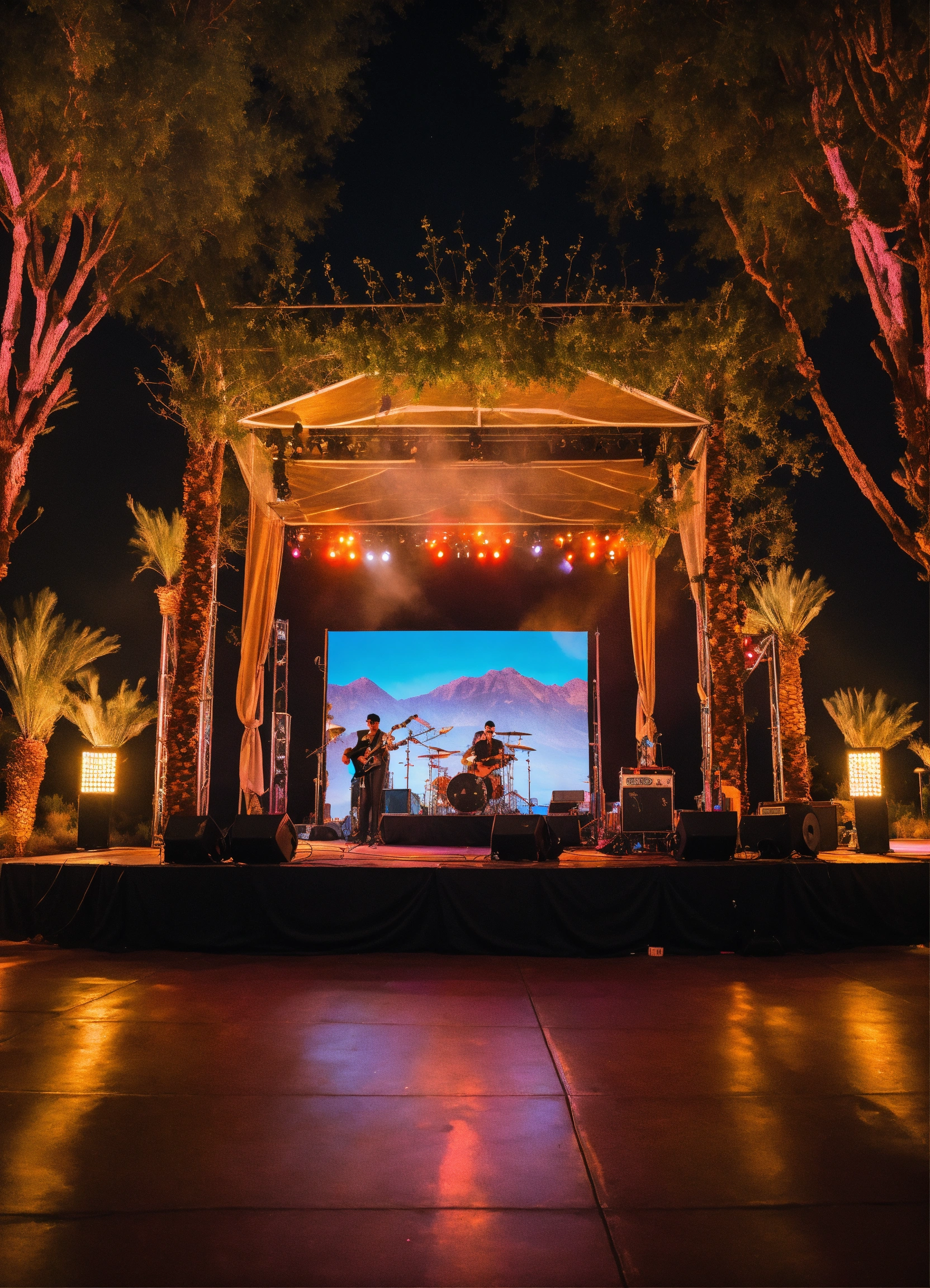 Lexica - Desert Arabian themed outdoor concert stage with large screen ...