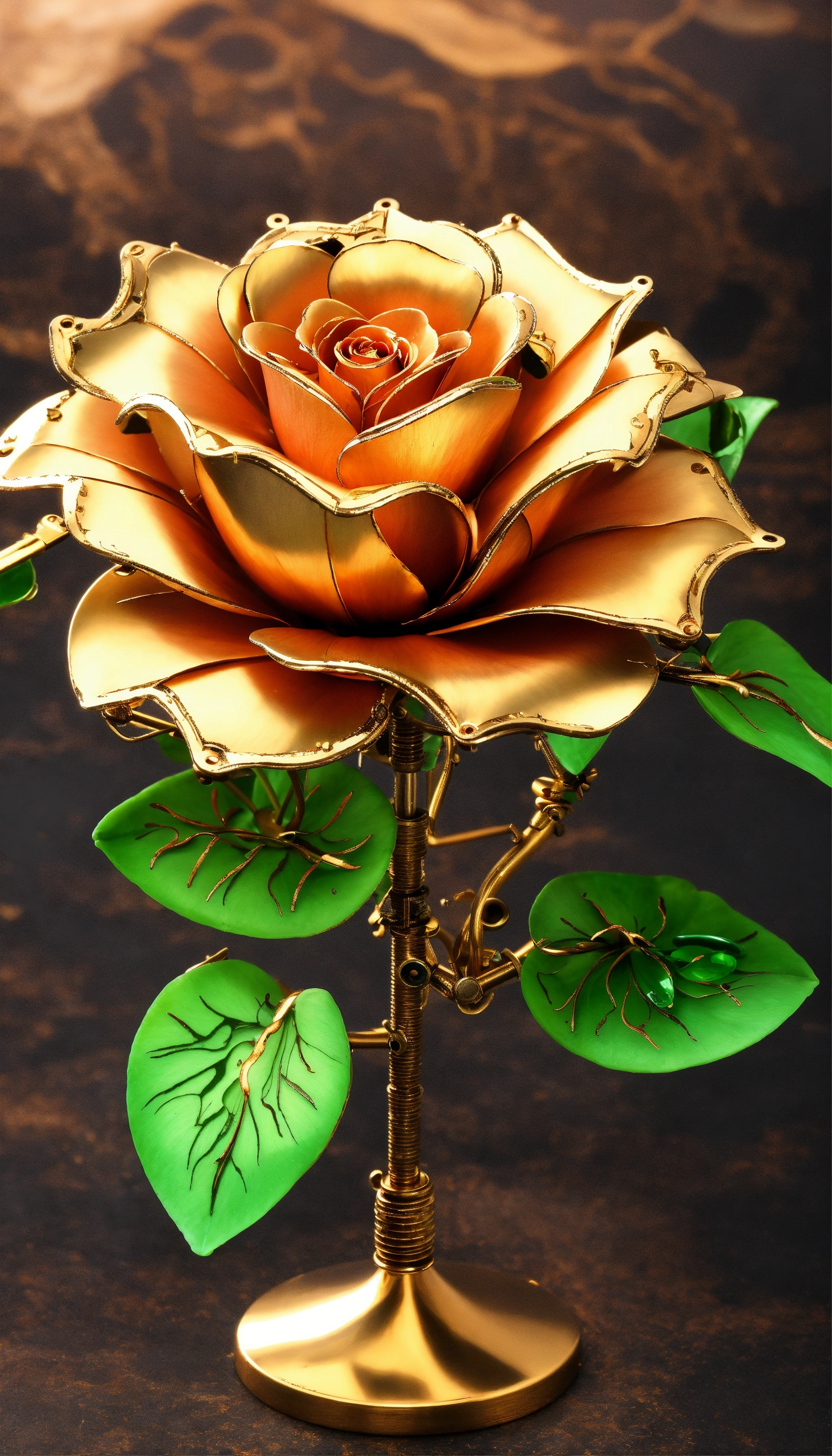 Lexica - Complex multi-layer metal mechanical steampunk flower rose ...