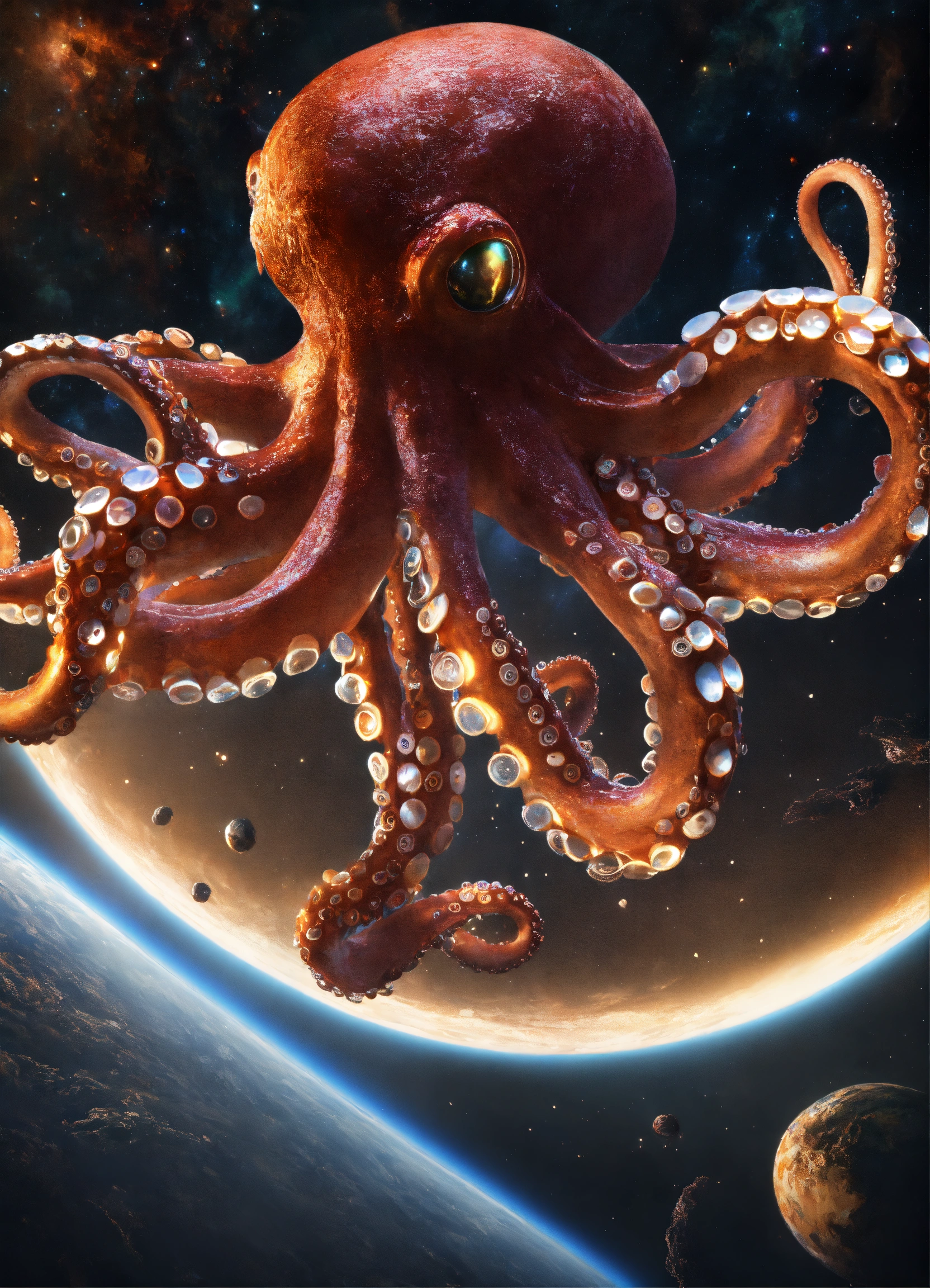 Lexica - Octopus in space, unreal engine render, 8k
