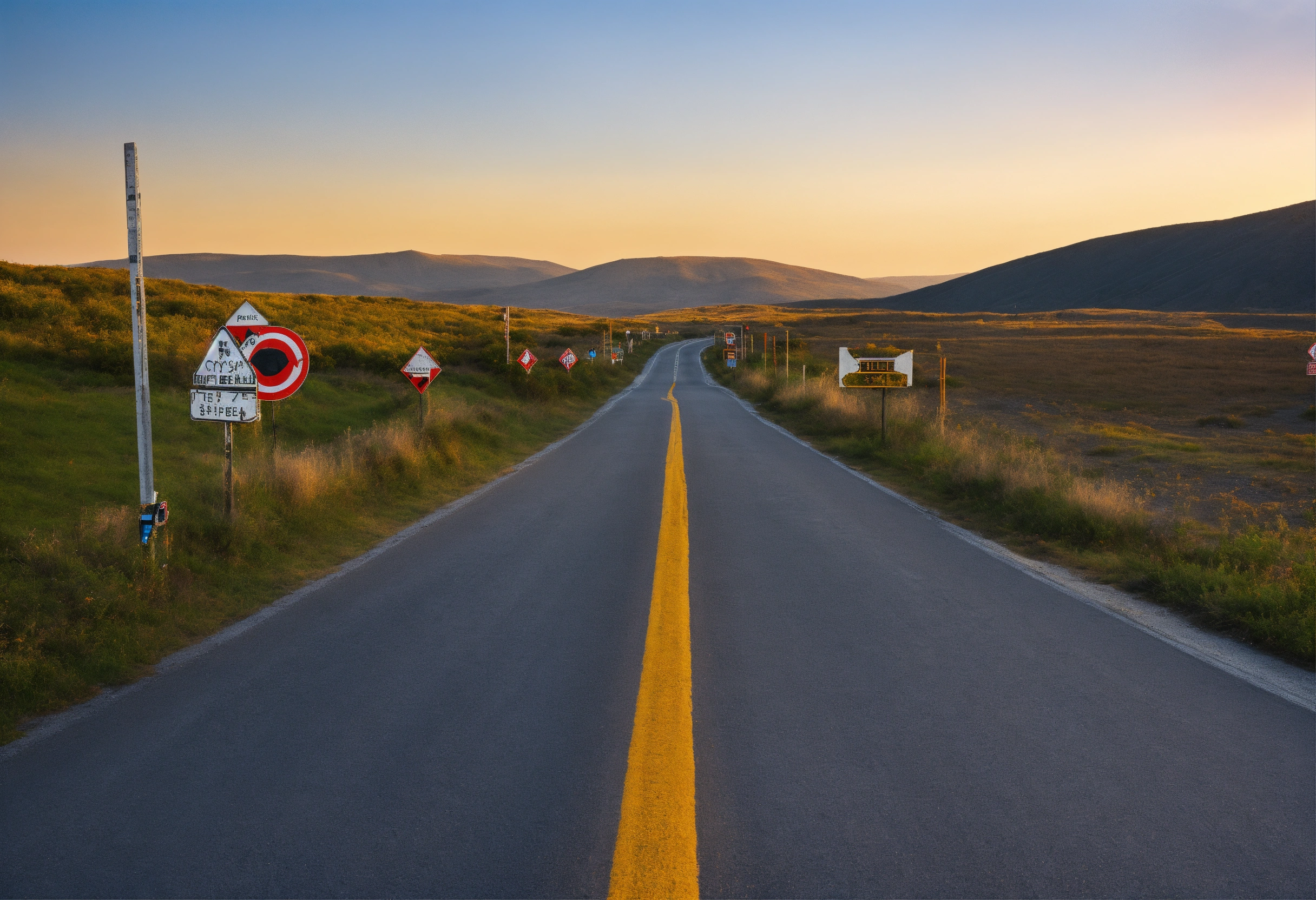 Lexica - A road with three paths and signs point in their directions ...
