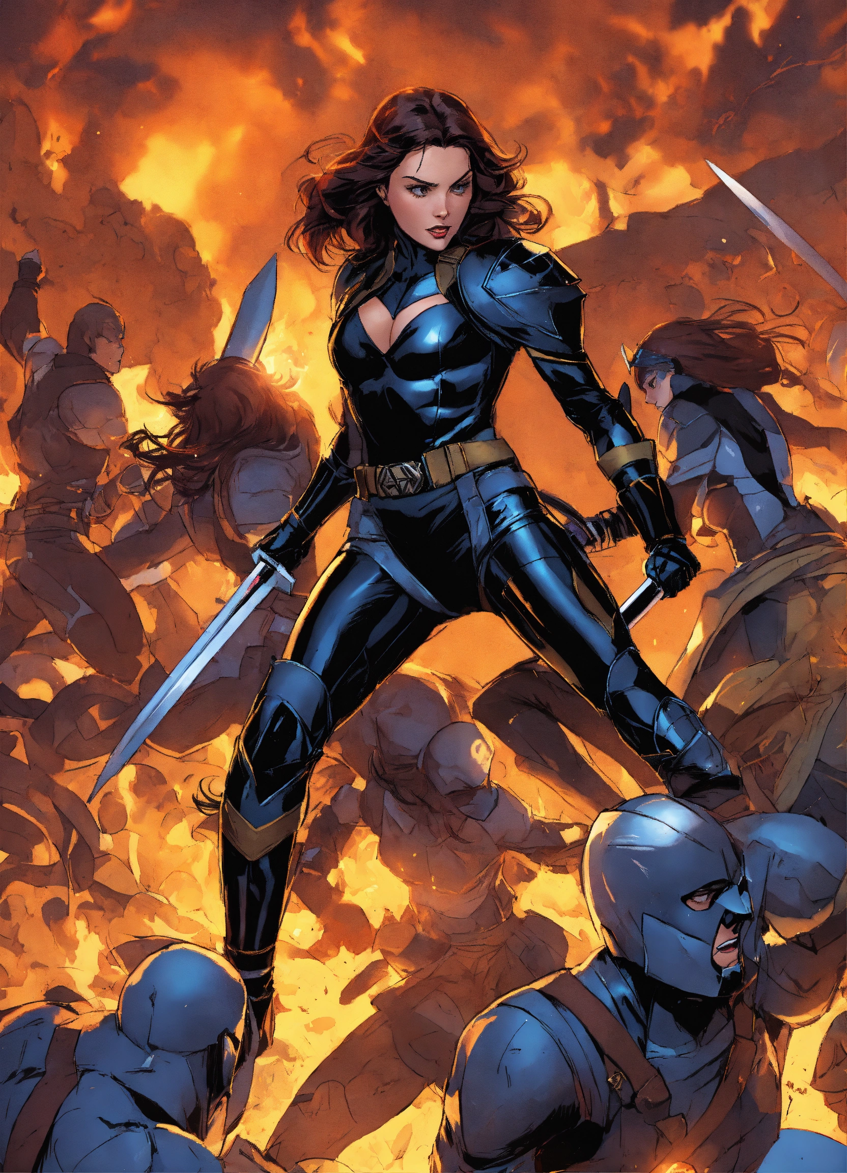 Lexica - Female X-Men Shadowcat wearing black metal military armor ...