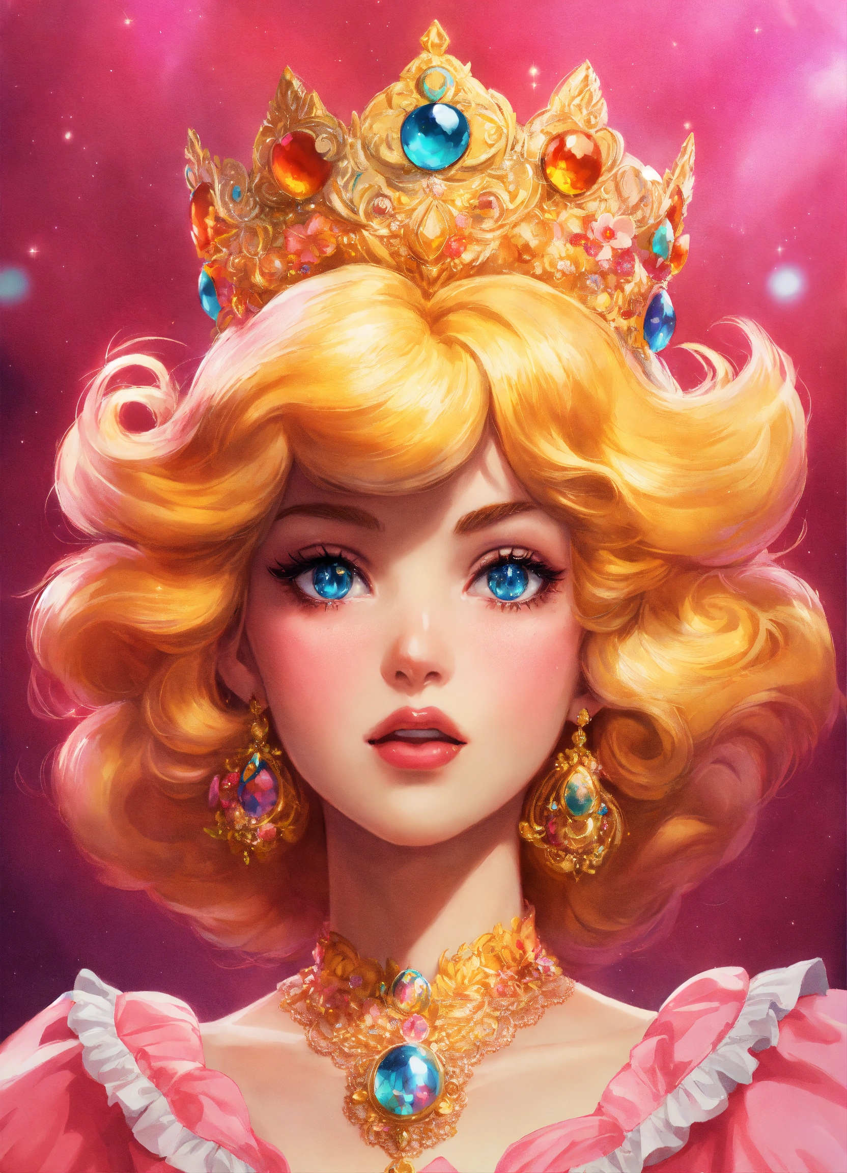Lexica - "80s Princess Peach", big hair, magic, sparkling, intricately ...
