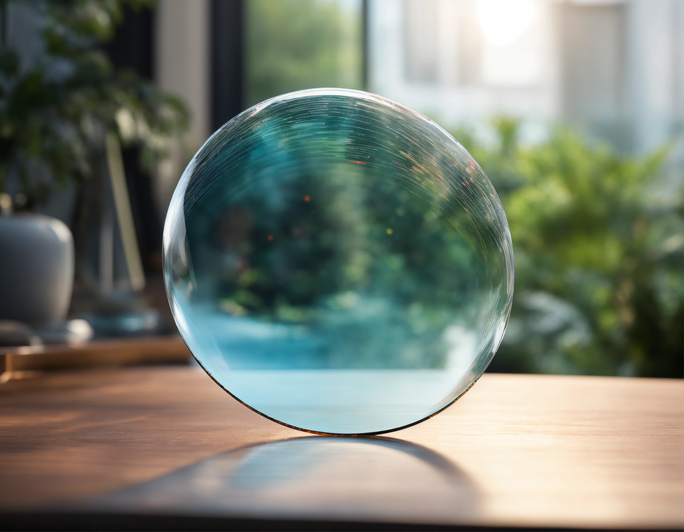 Lexica - Ultra thin transparent glass full circle, modern style, 8K ...