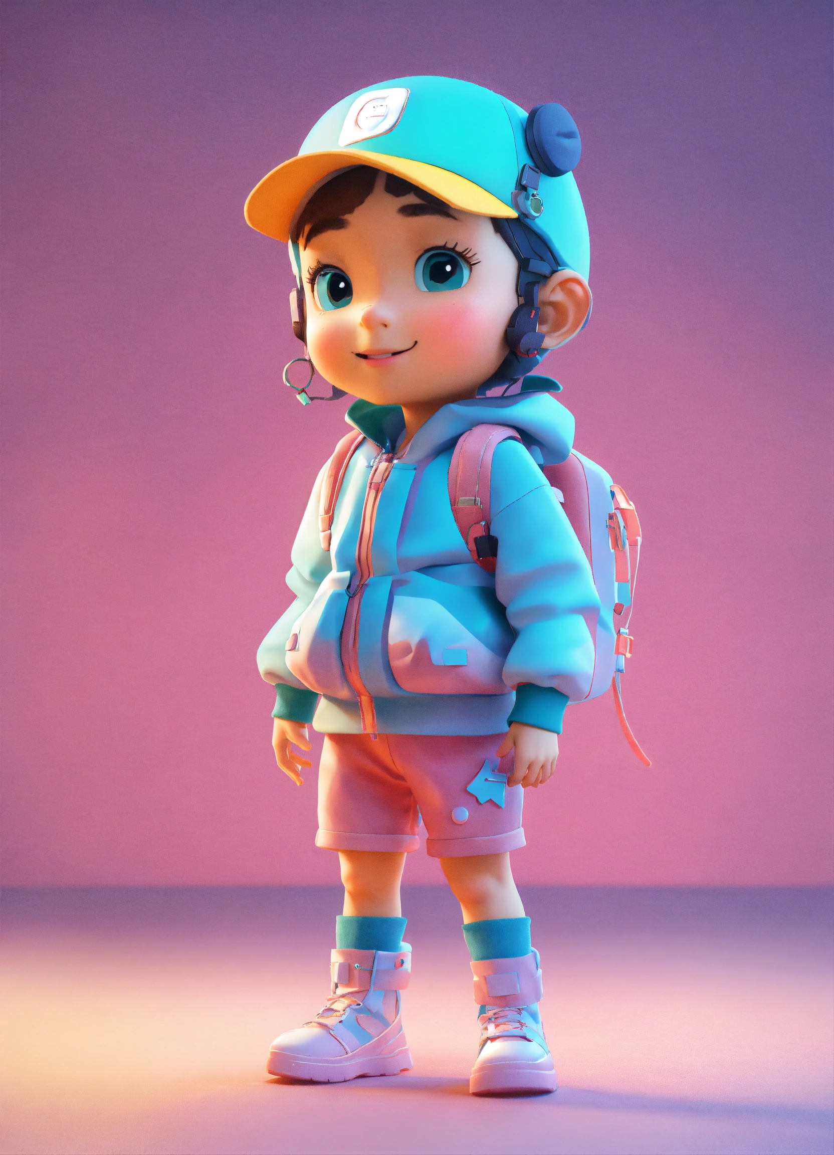 Lexica - A child smiling, standing character, soft smooth lighting, soft pastel colors, skottie ...