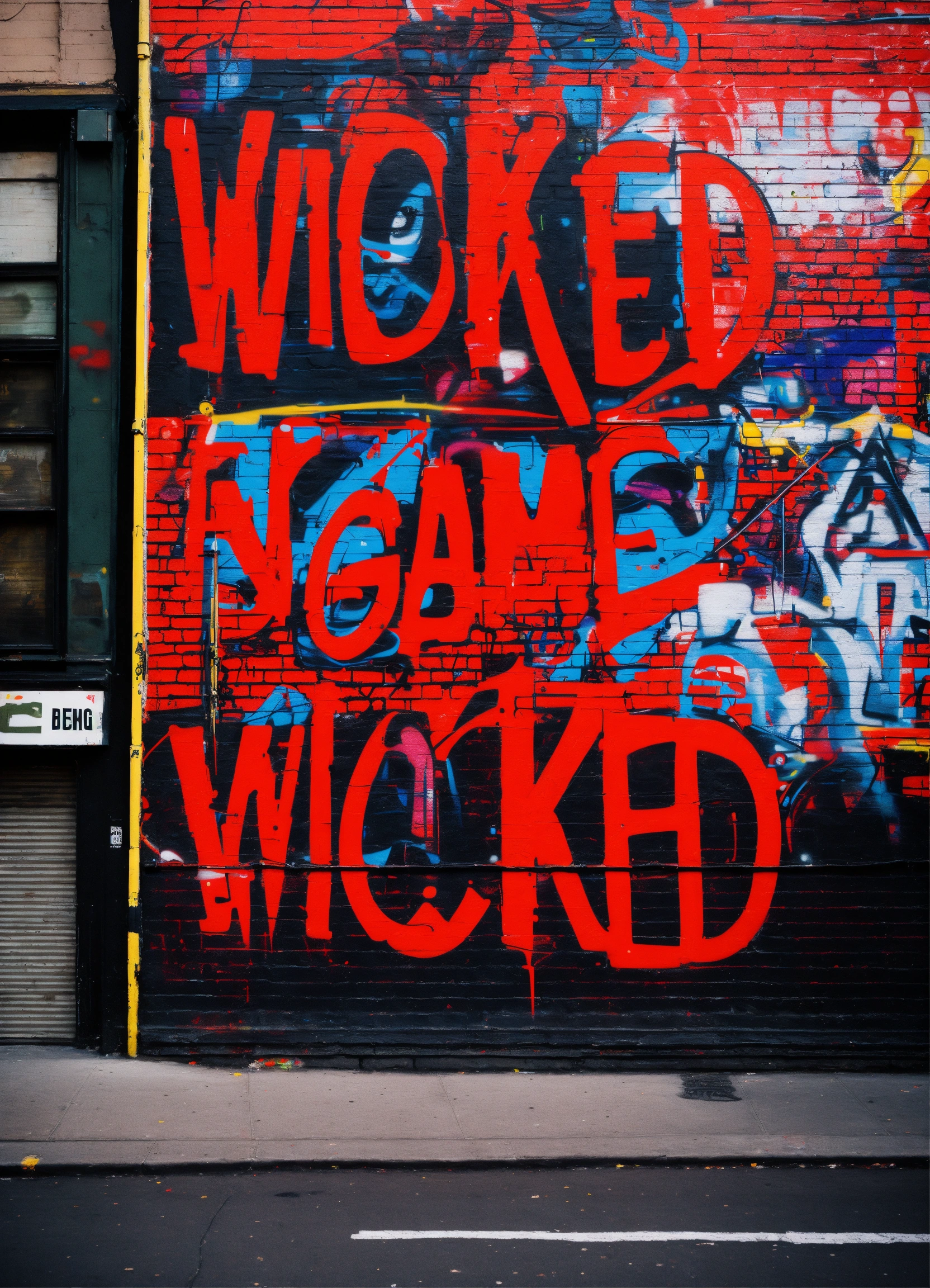 Lexica - New york of graffiti saying wicked game in red